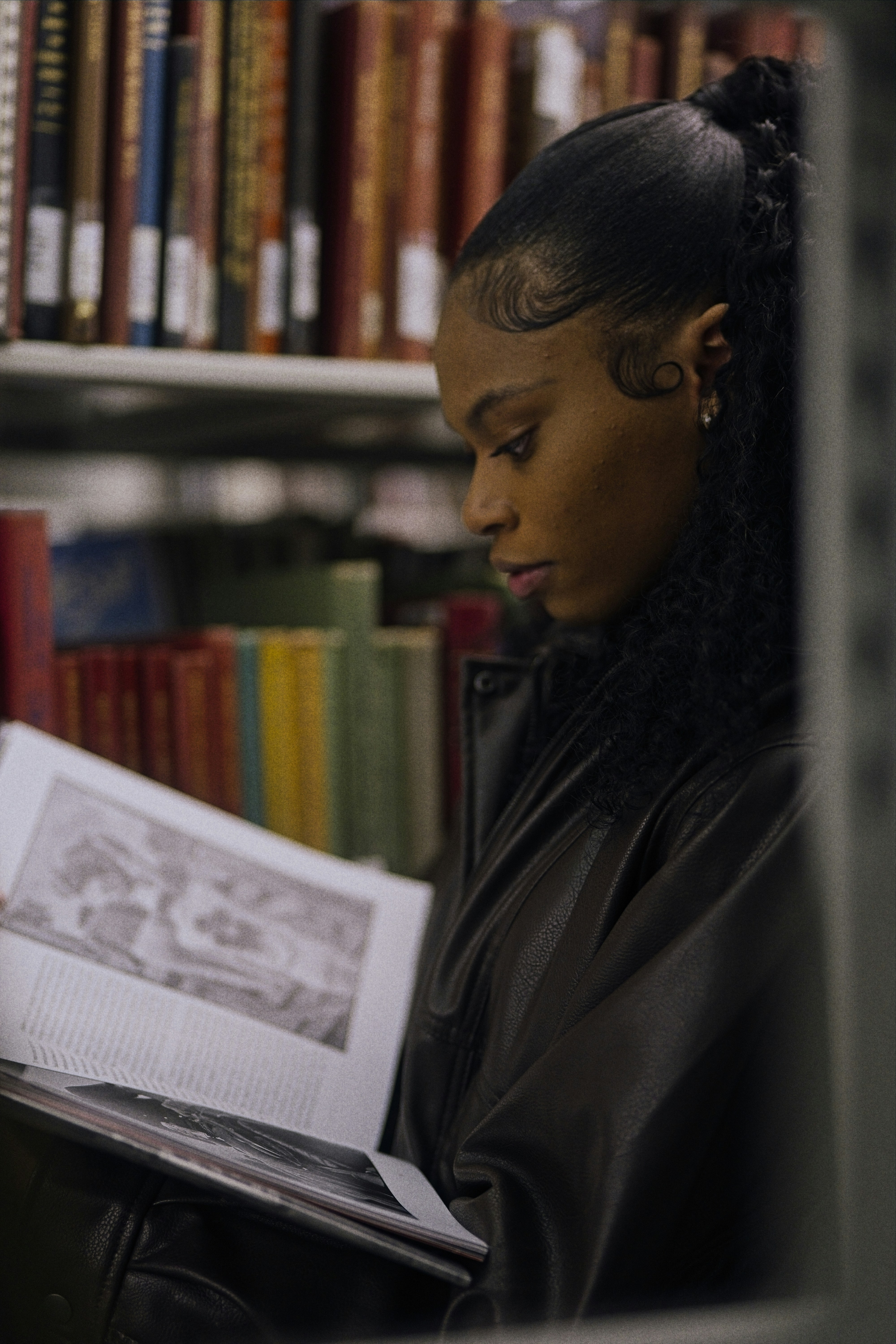 Quiet Focus in the Library: A Moment of Reading
