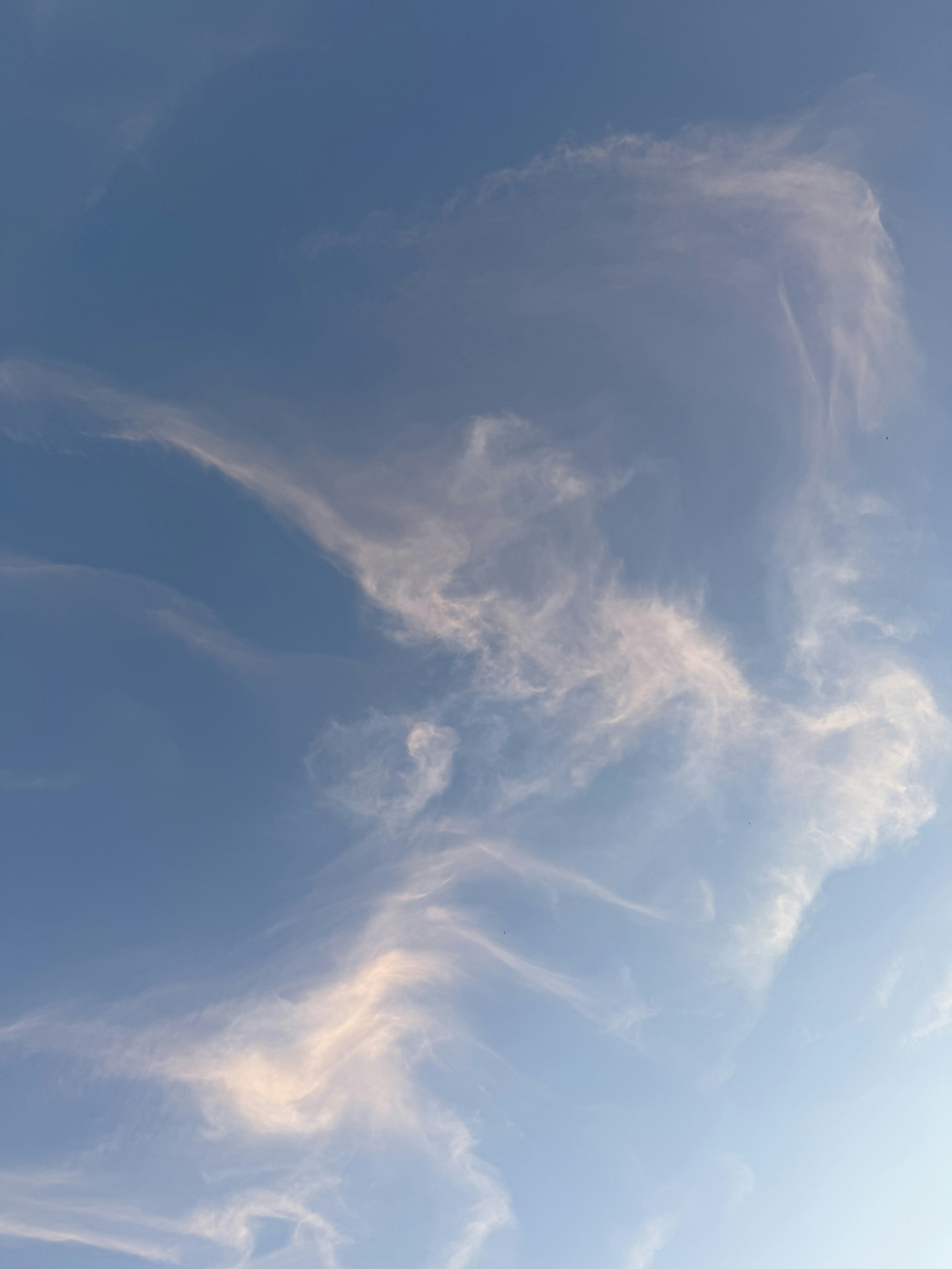 Soft-Cloud Sky Threads in Evening Light