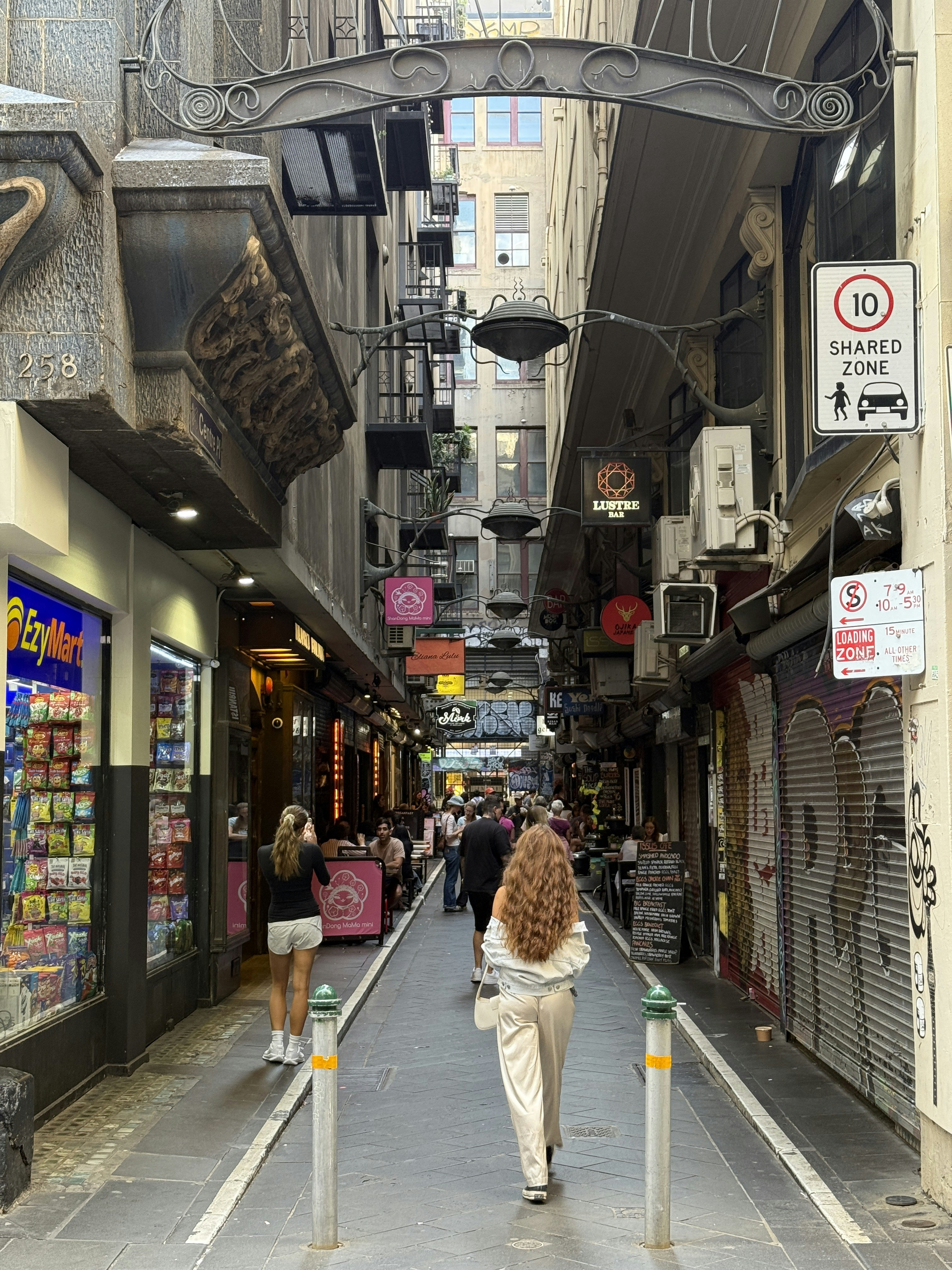 Footpath Through a Bustling City Archway