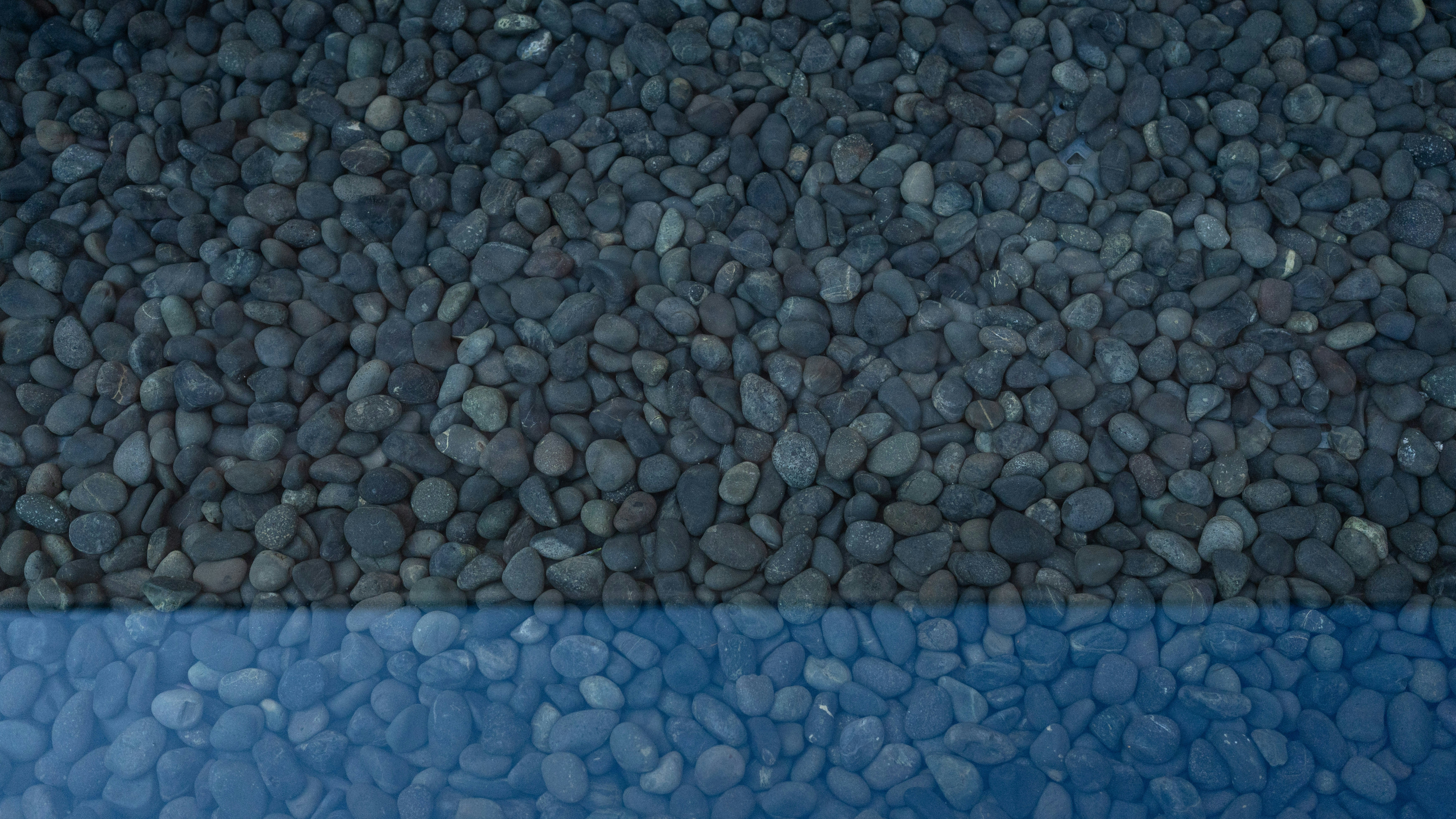 Blue Pebble Boundary: Pebble Texture Across Waterline