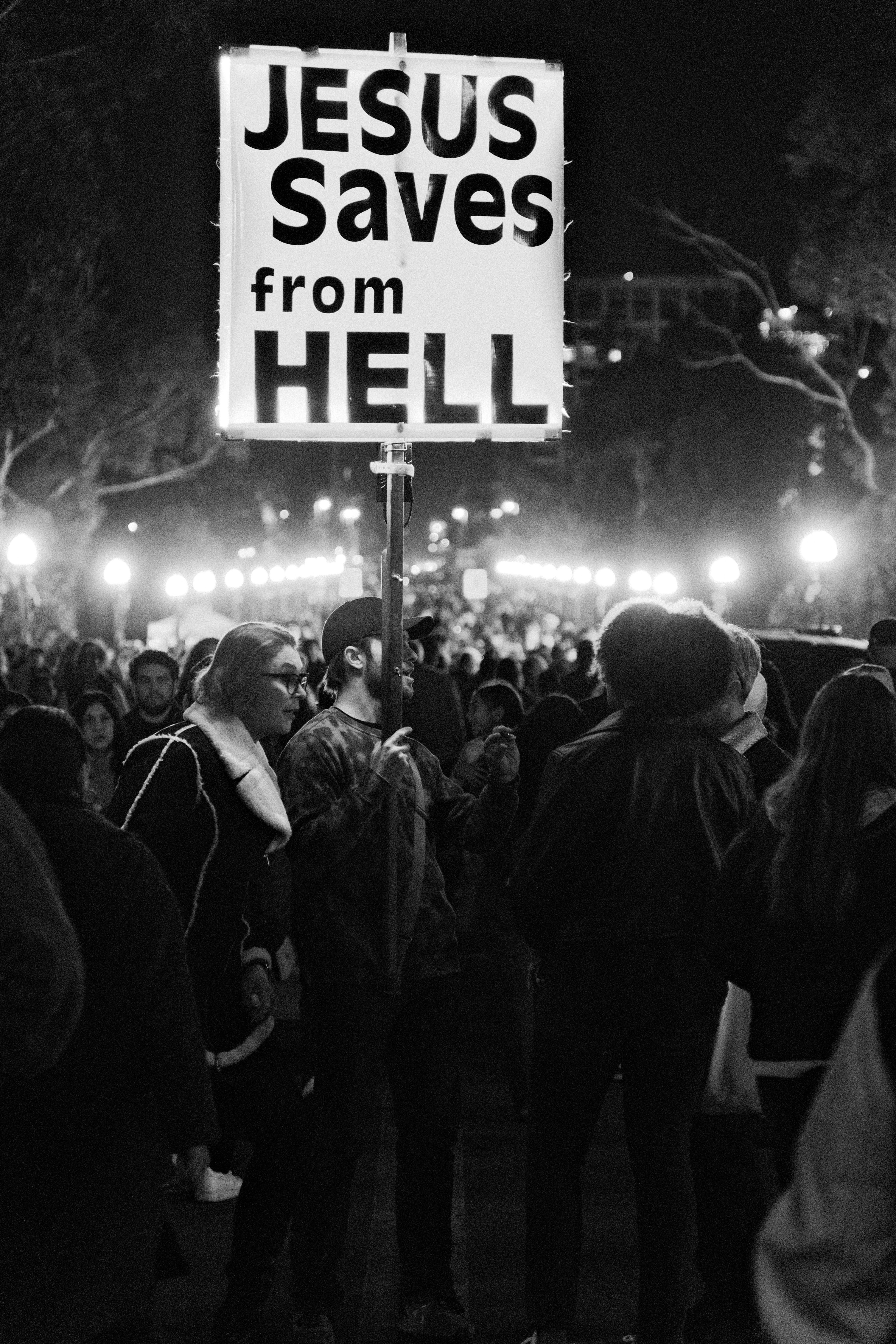 Sign of Hope: A Night Rally Keeps Faith Visible