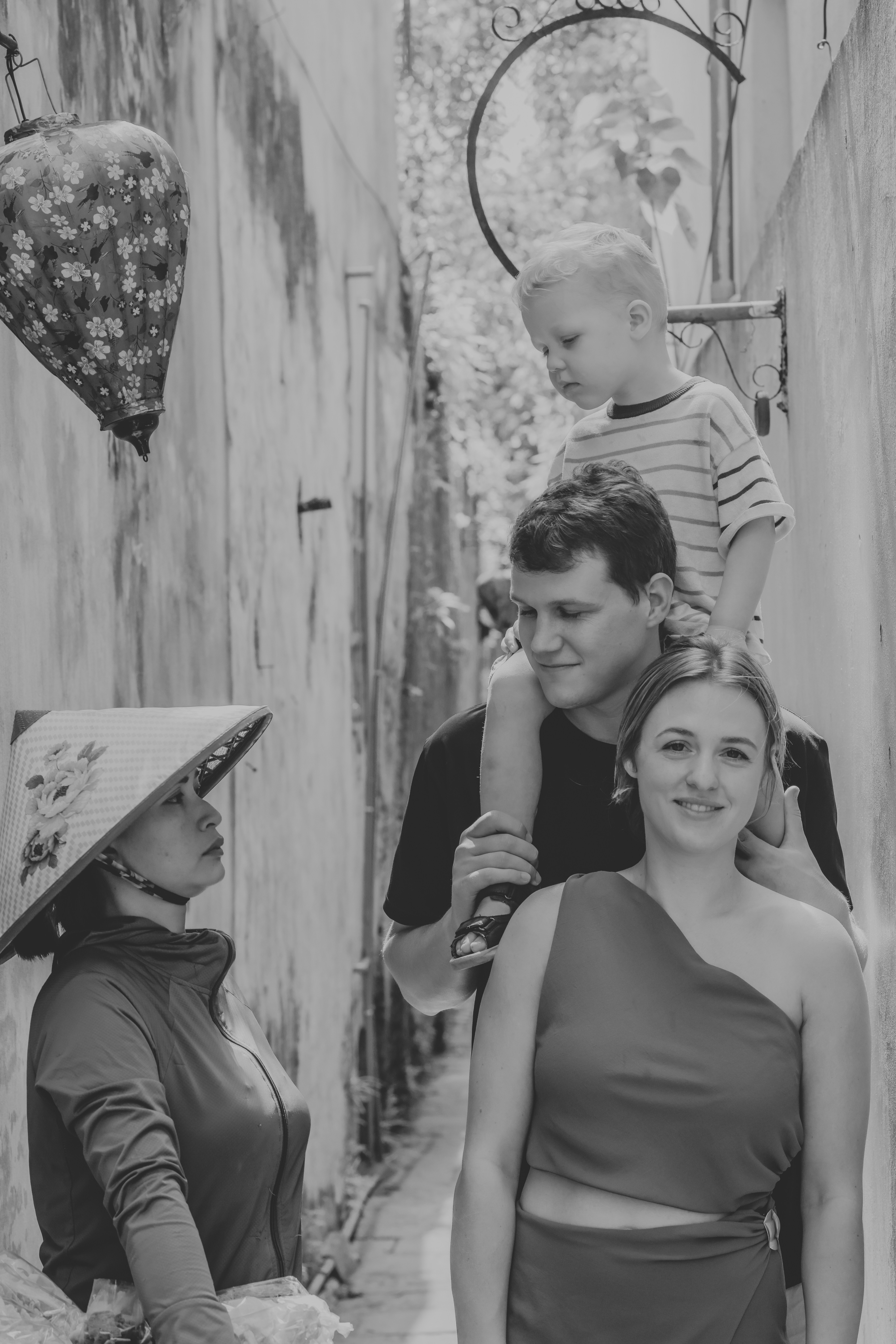 Family Portrait in a Narrow Alleyway