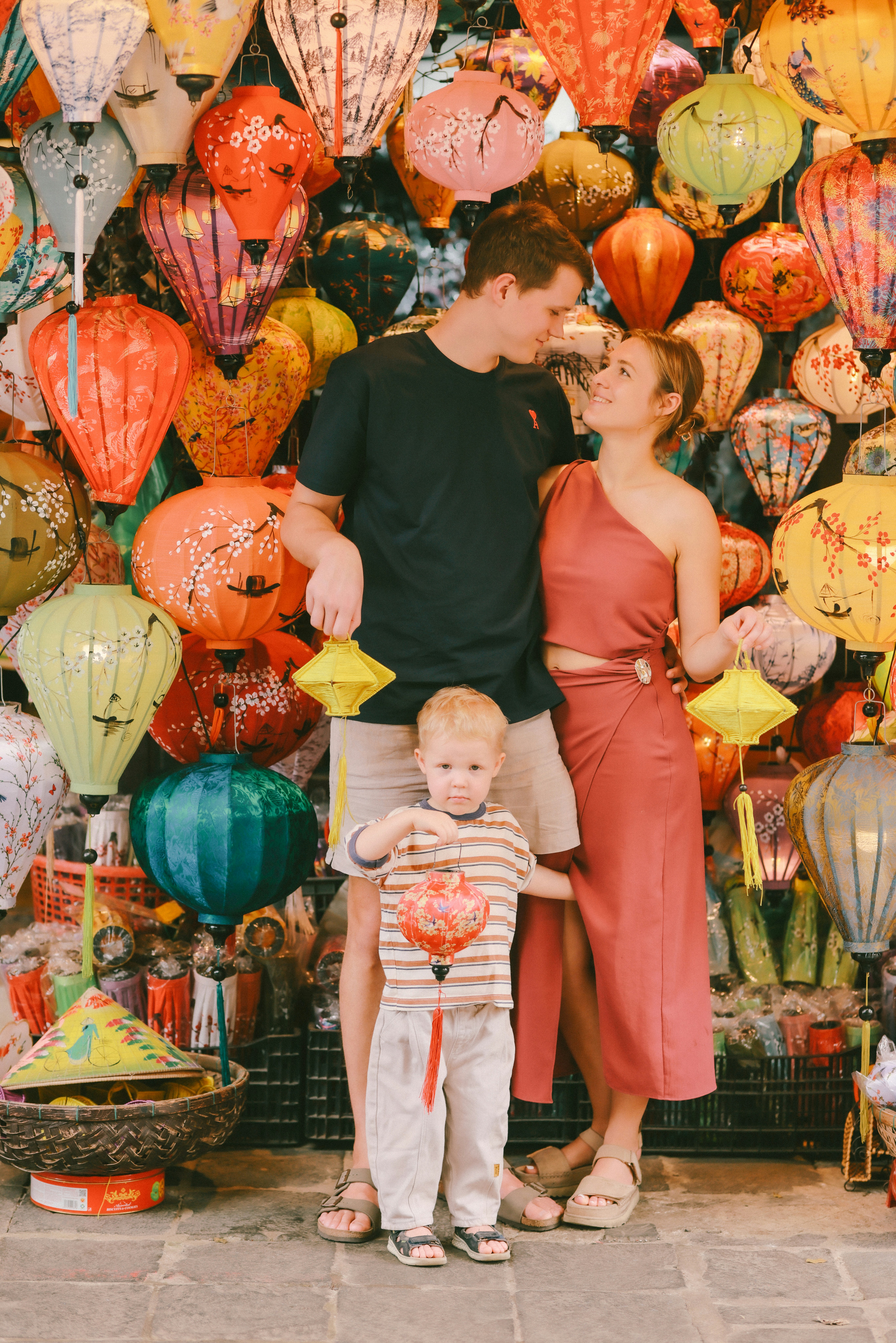 Lanterns, Love, and Little Lanterns: Family Portrait Under a Flame of Colors