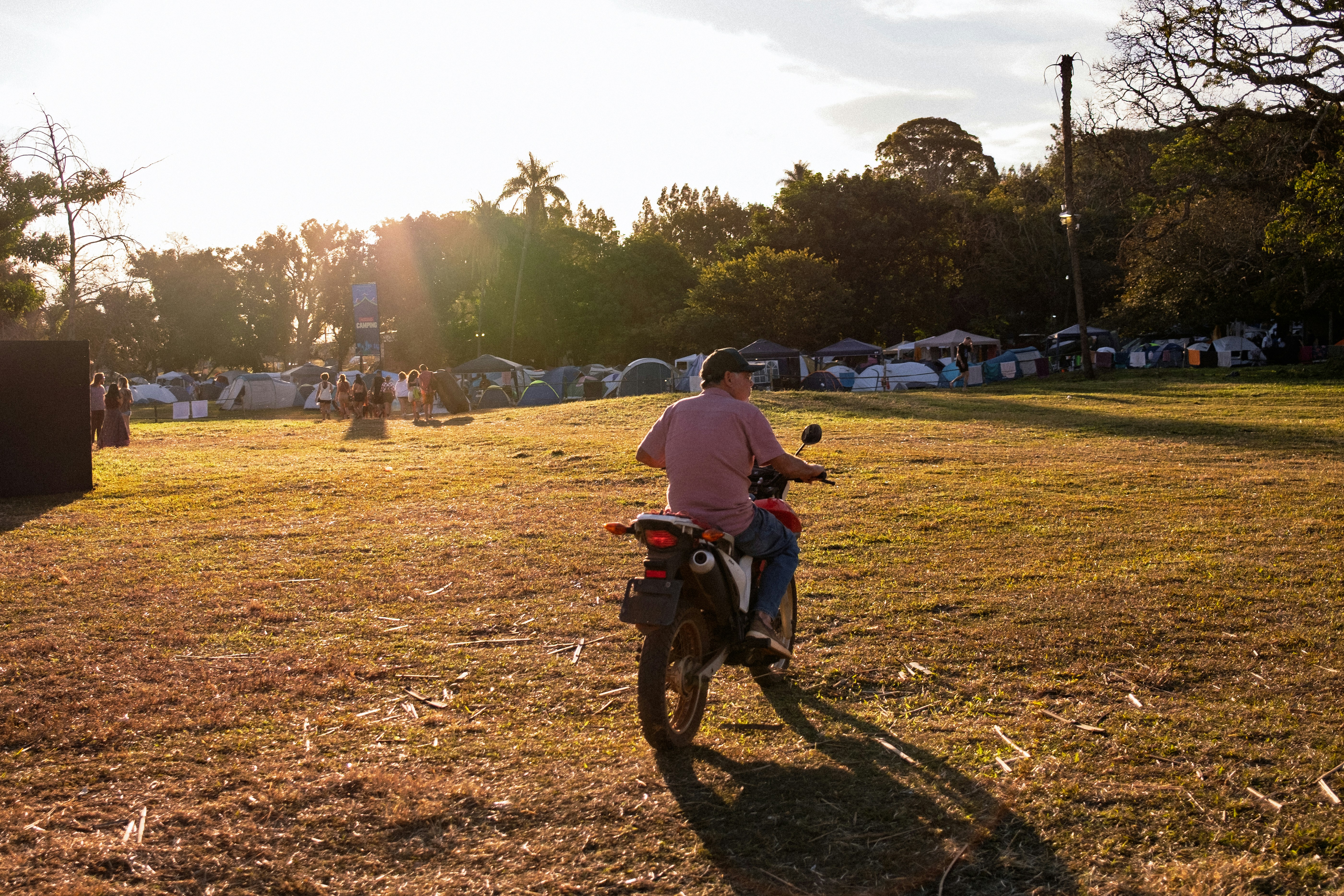 Rider at Sundown: A Quiet Campground Pulse