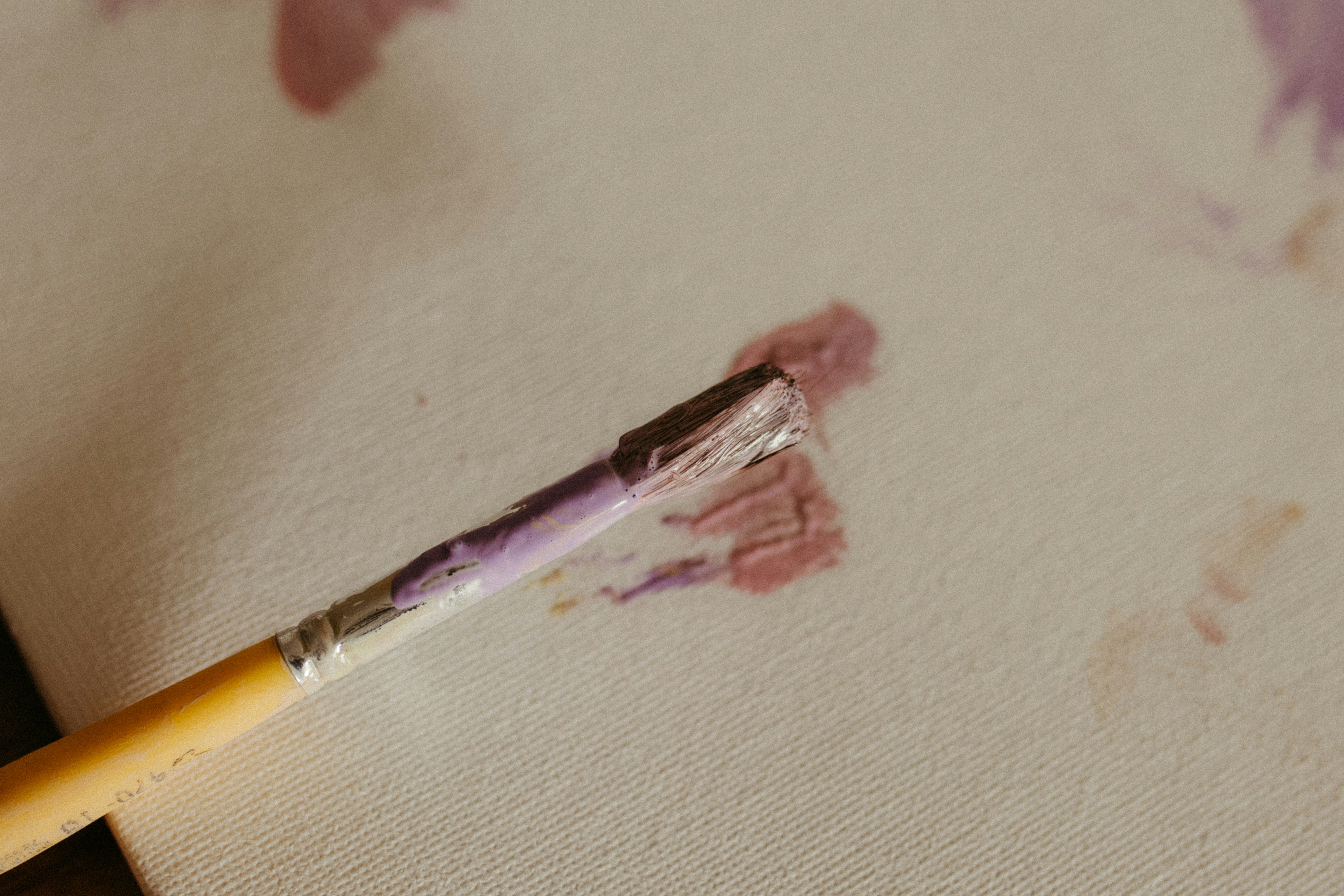 Paintbrush Stroke: A Quiet Moment on Untouched Paper