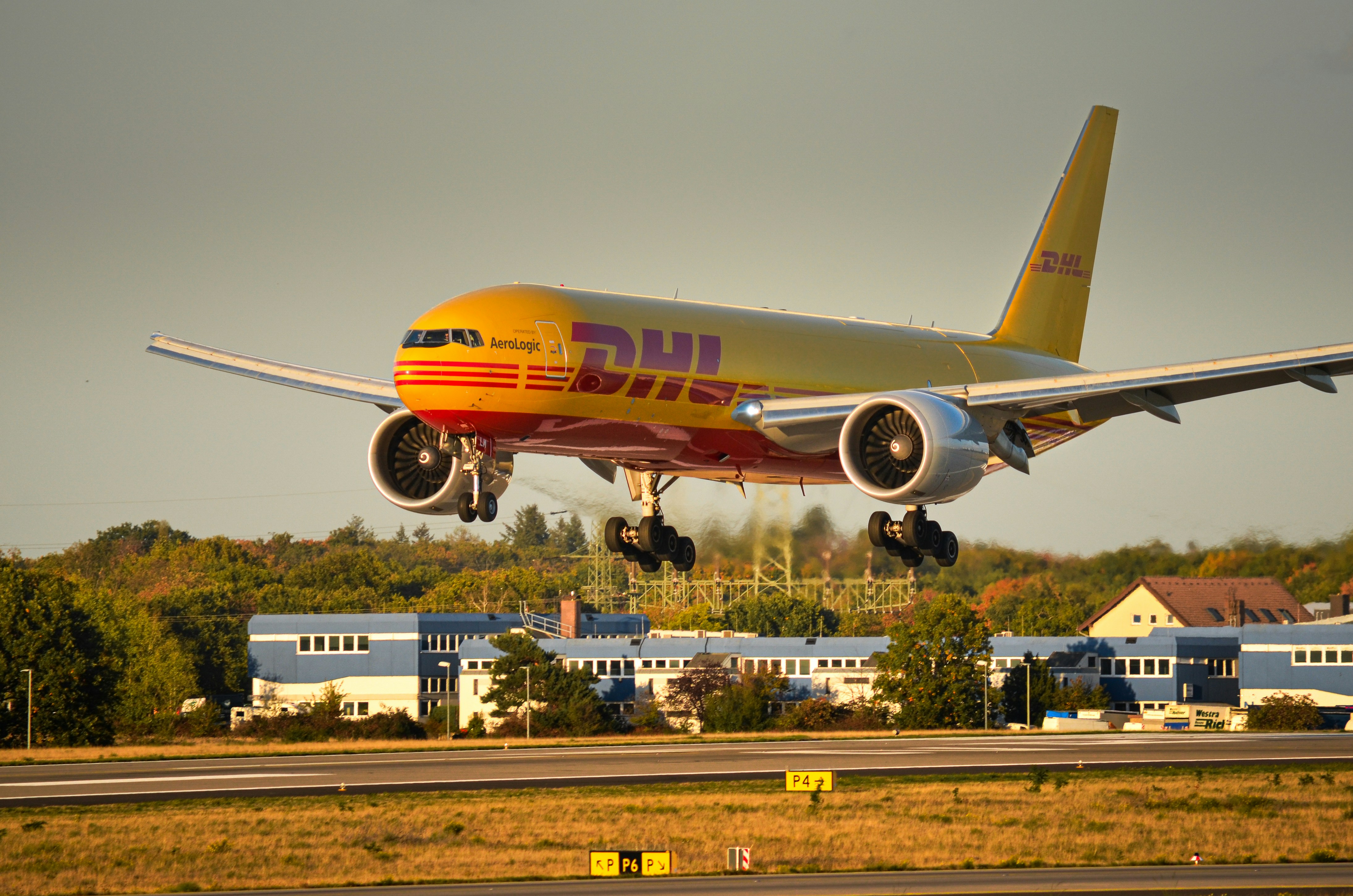 DHL Jumbo Drops In: A Sunrise Touchdown at the Airport