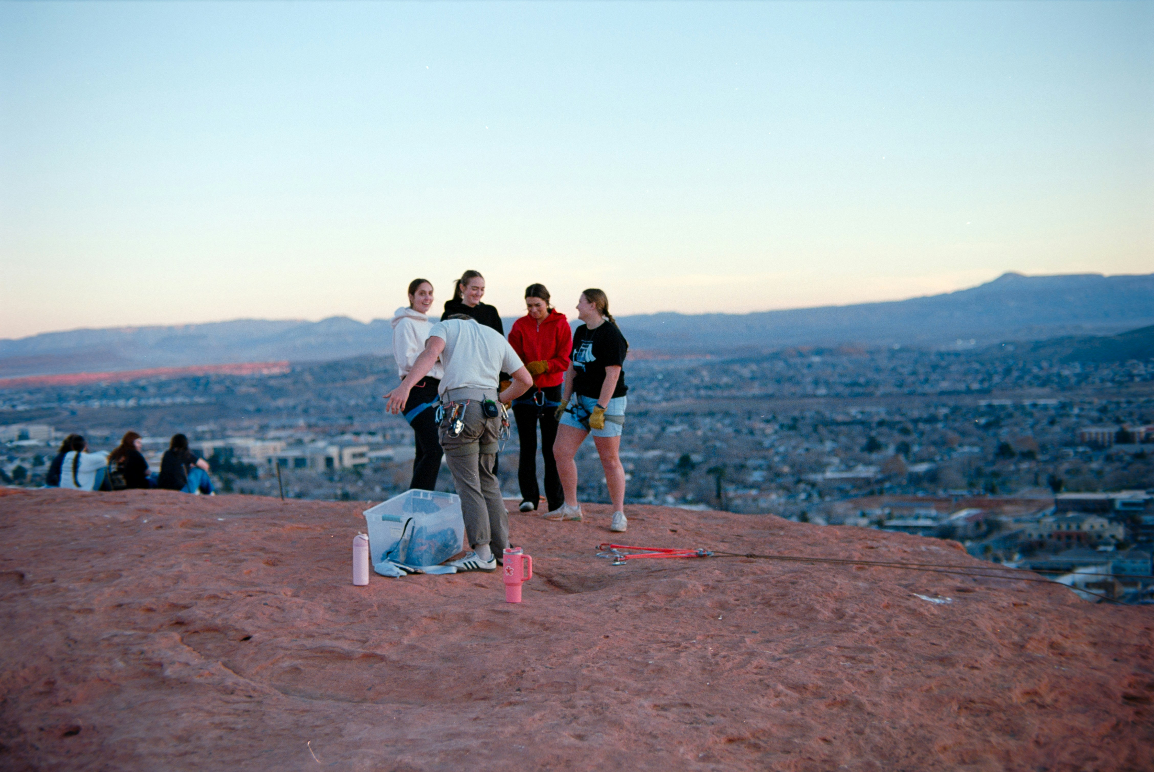 Friends on a Sunset-Red Mesa Overlook