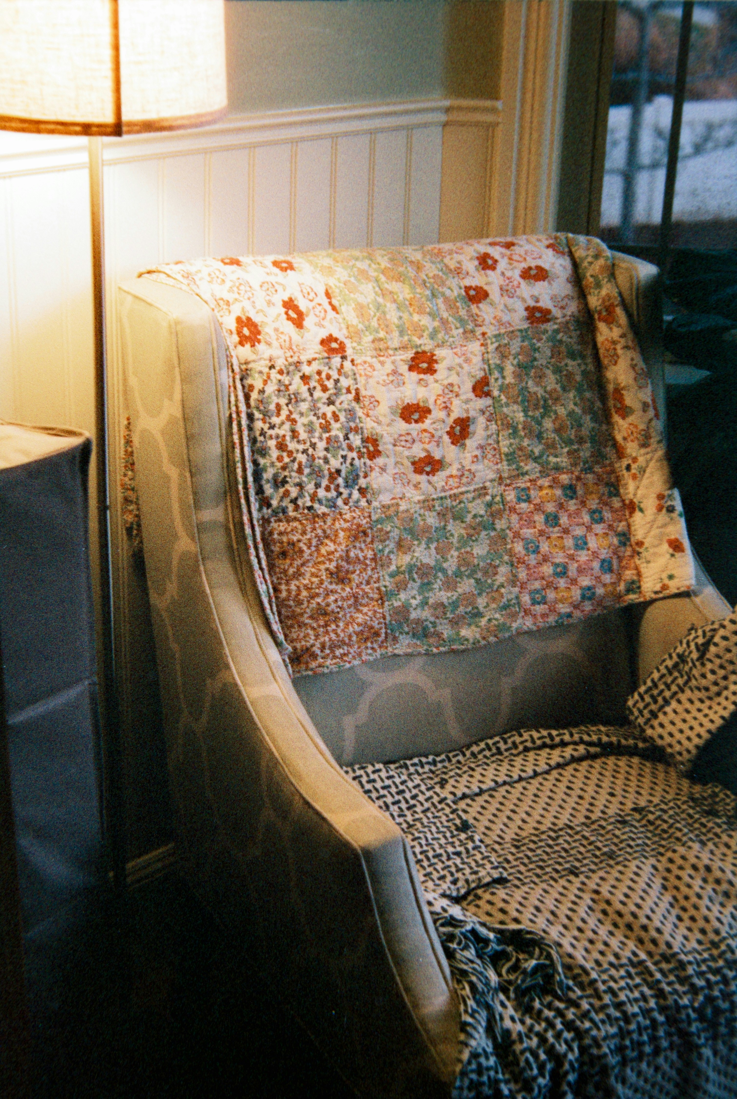 Patchwork Armchair by the Soft Lamp