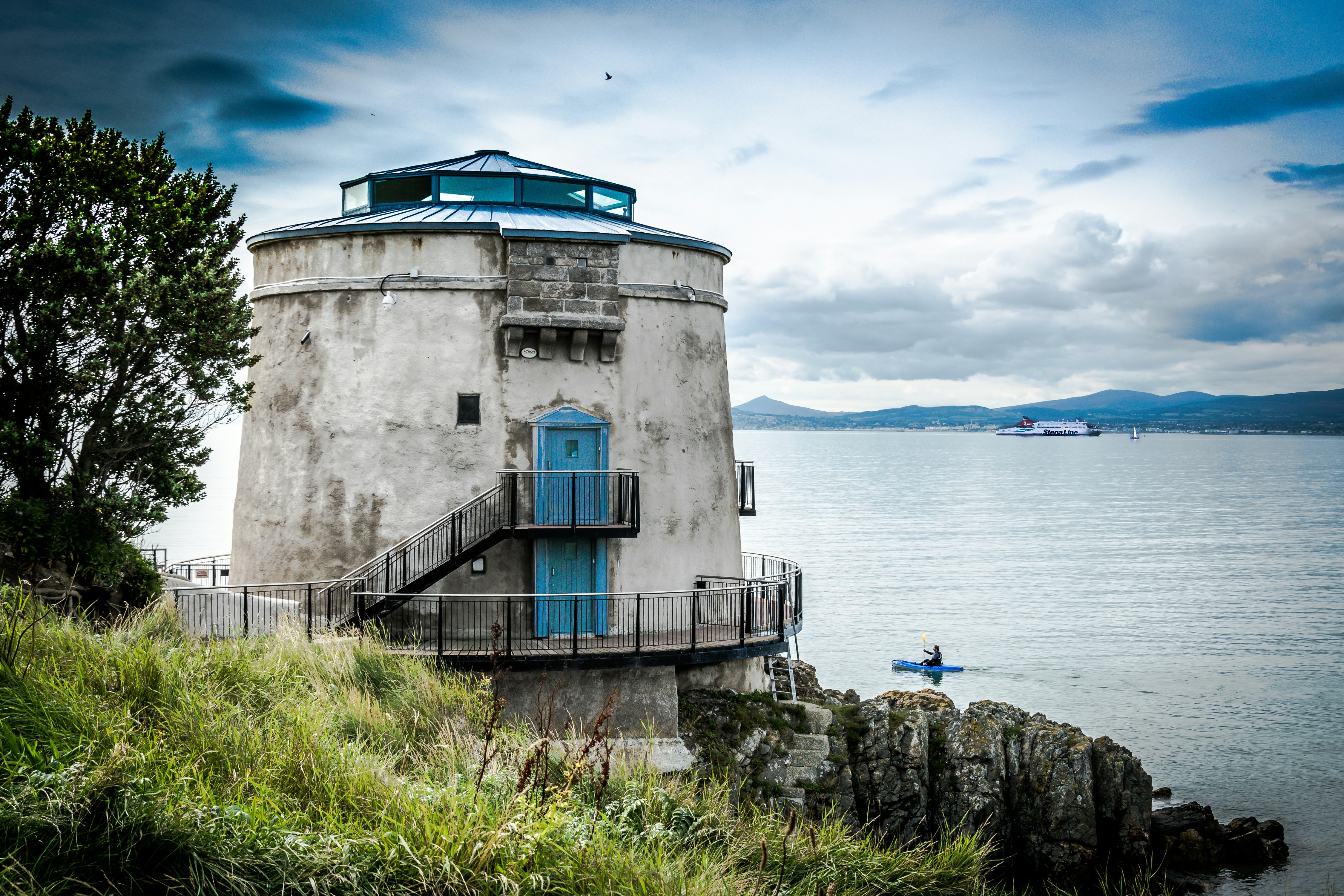 Round Harbor Turret by the Shoreline