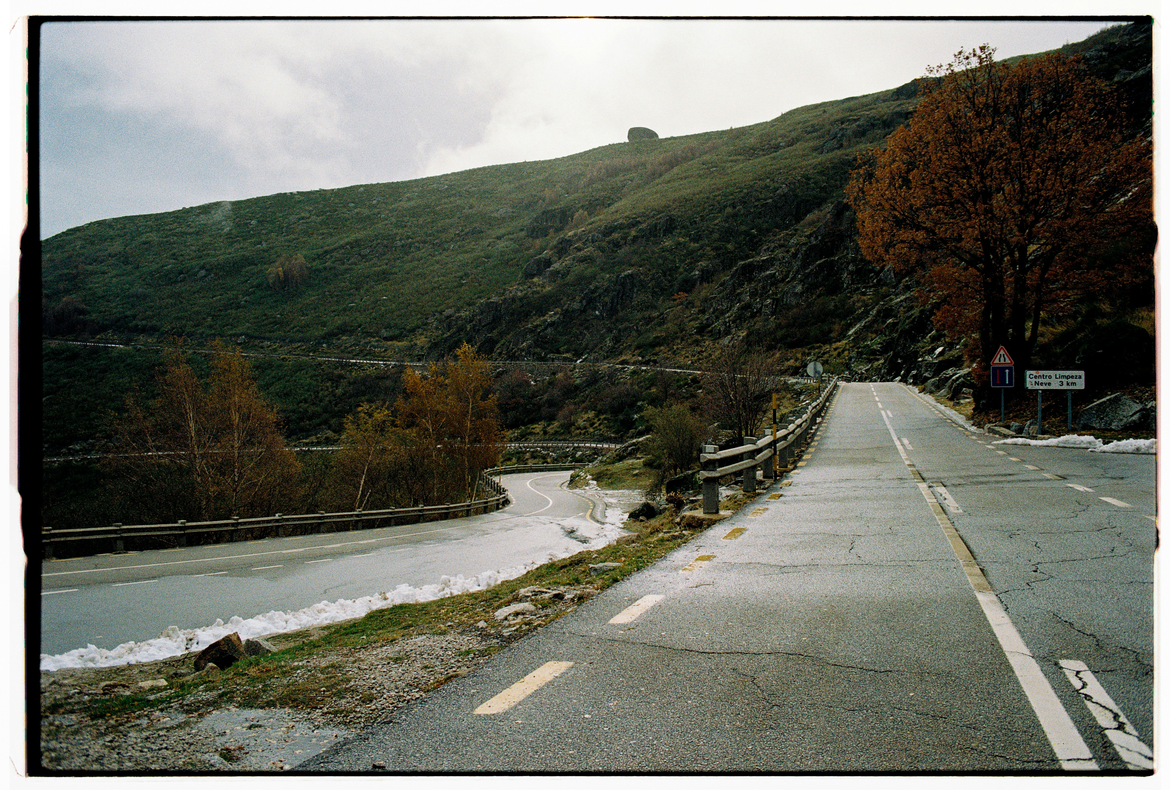 Winding Mountain Road Overcast Ride