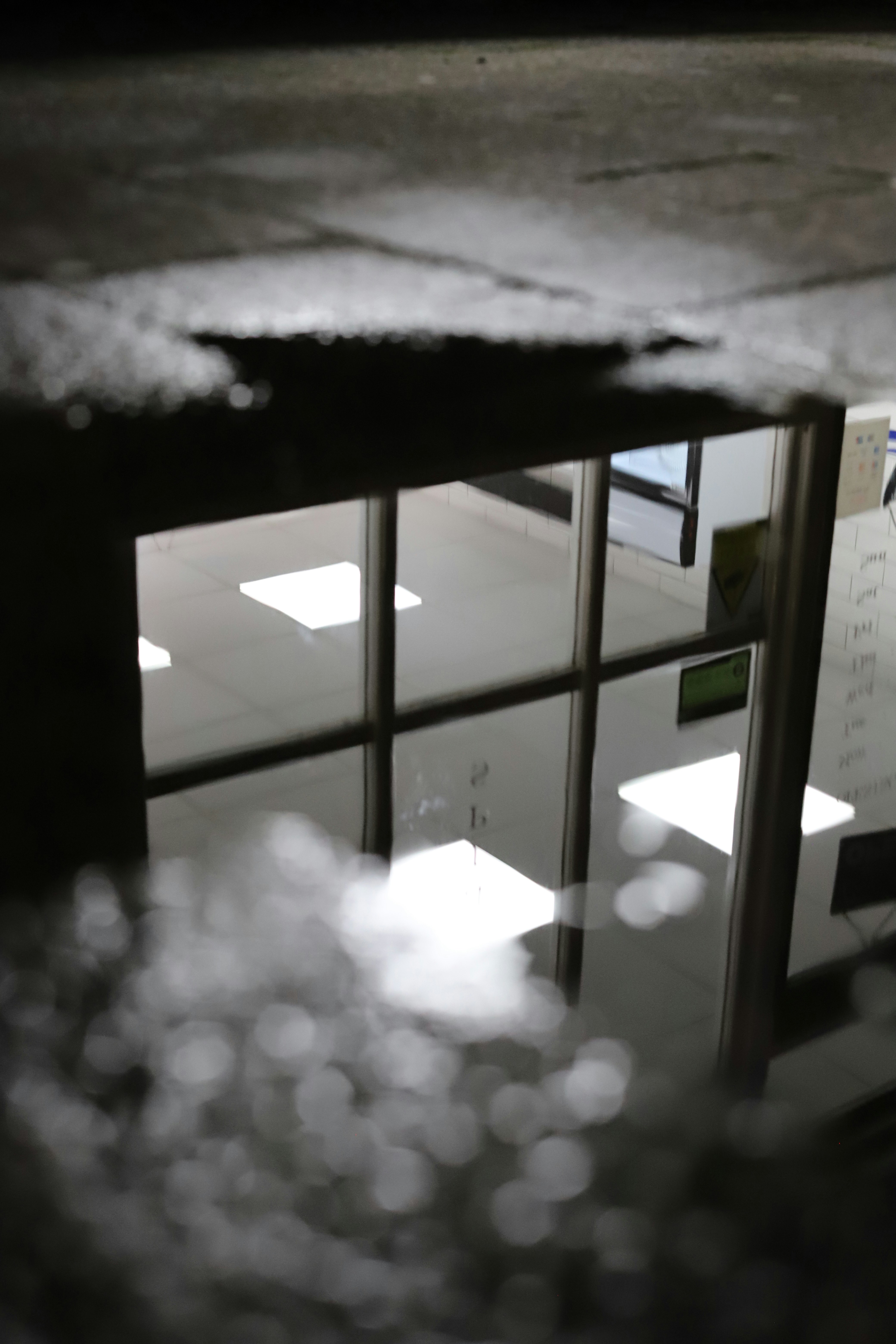 Through the Window: Geometry of Glass and Snow