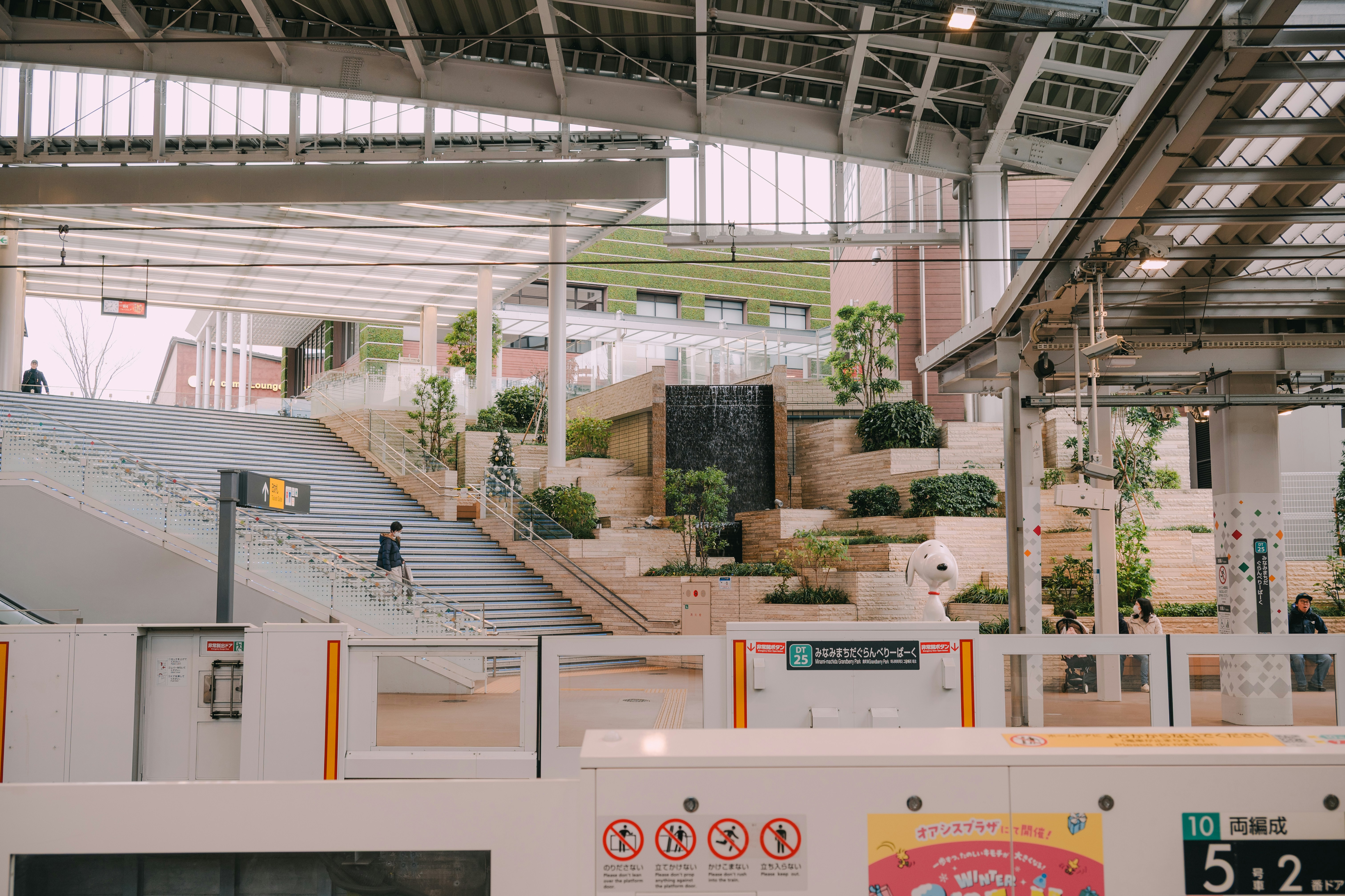 Urban Terrace Oasis: Stairs, Plantings, and a Quiet Dog
