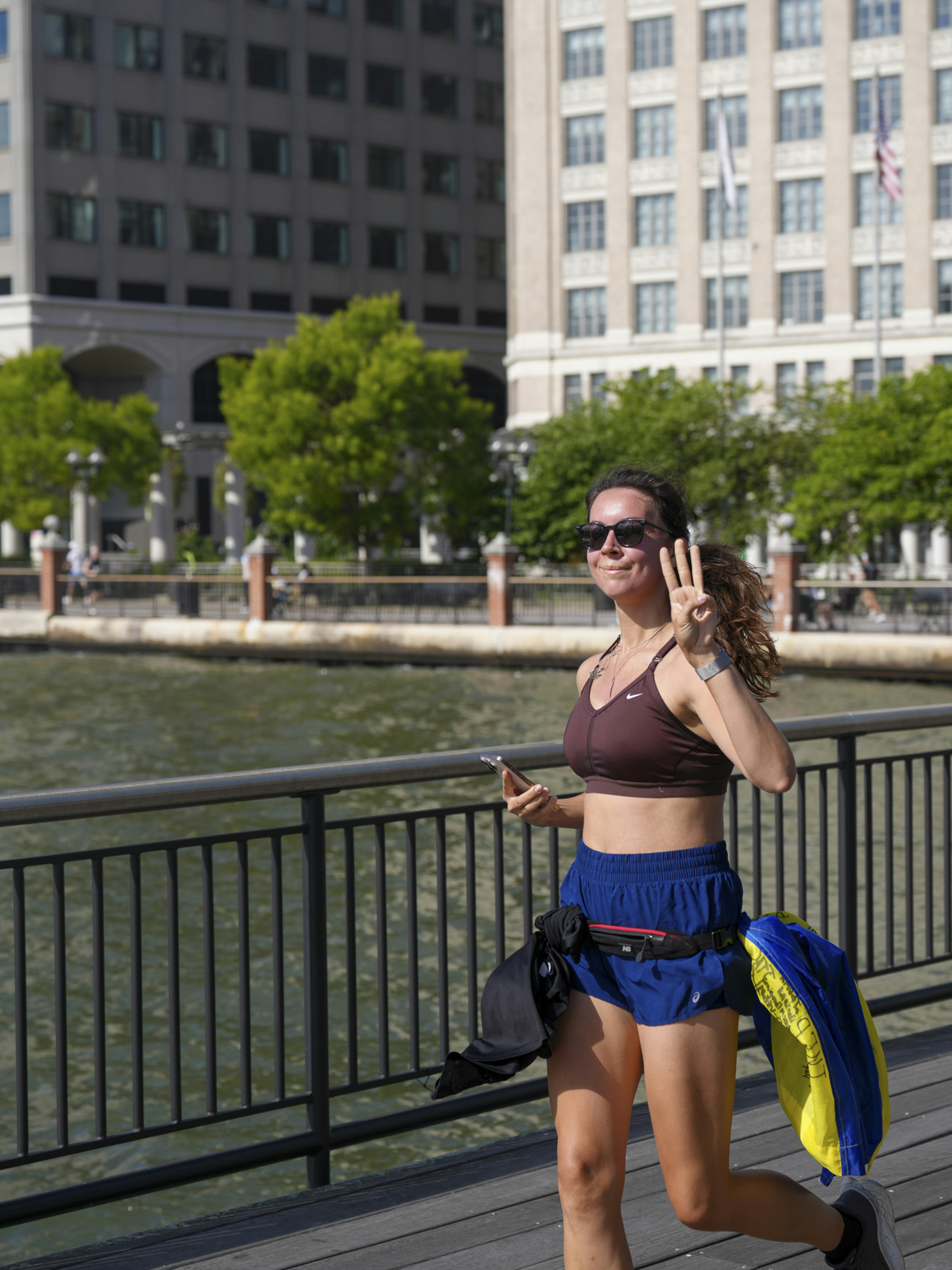 Runner by the River: Peak Energy on the Waterfront Path