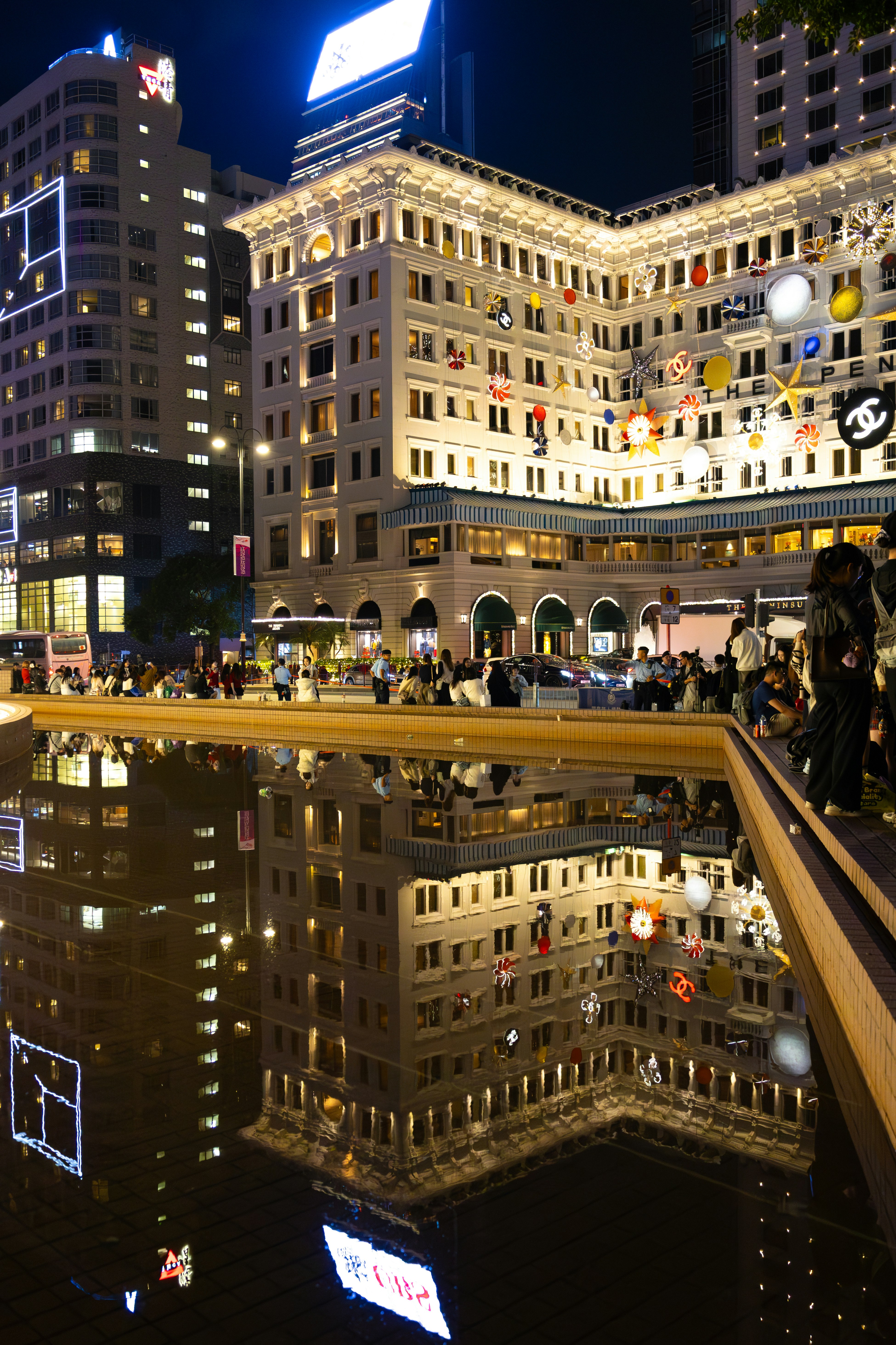 Nighttime Luxe: Reflections of a Grand Shopfront