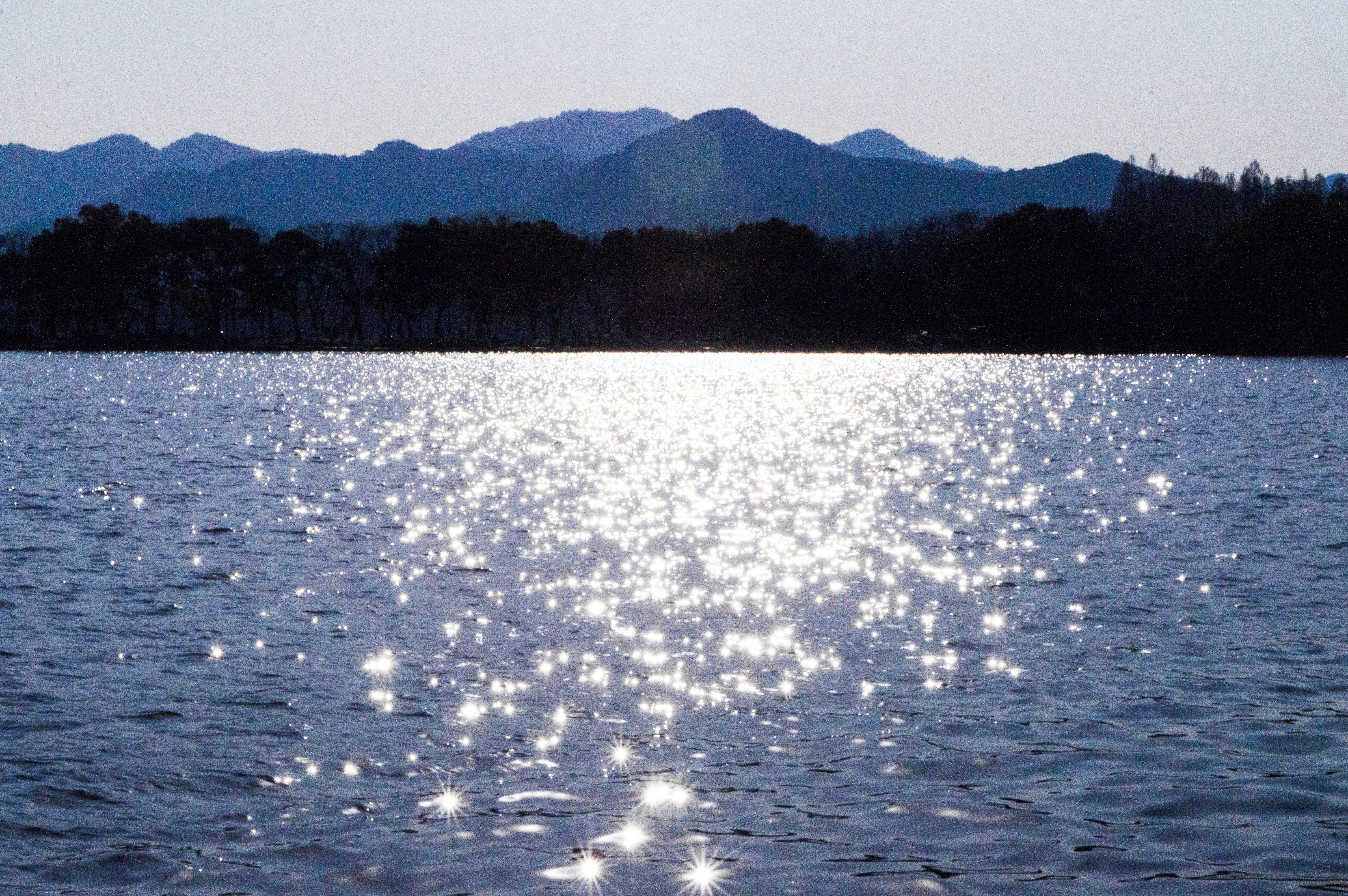 Glittering Lake Silence Beyond the Dark Ridge