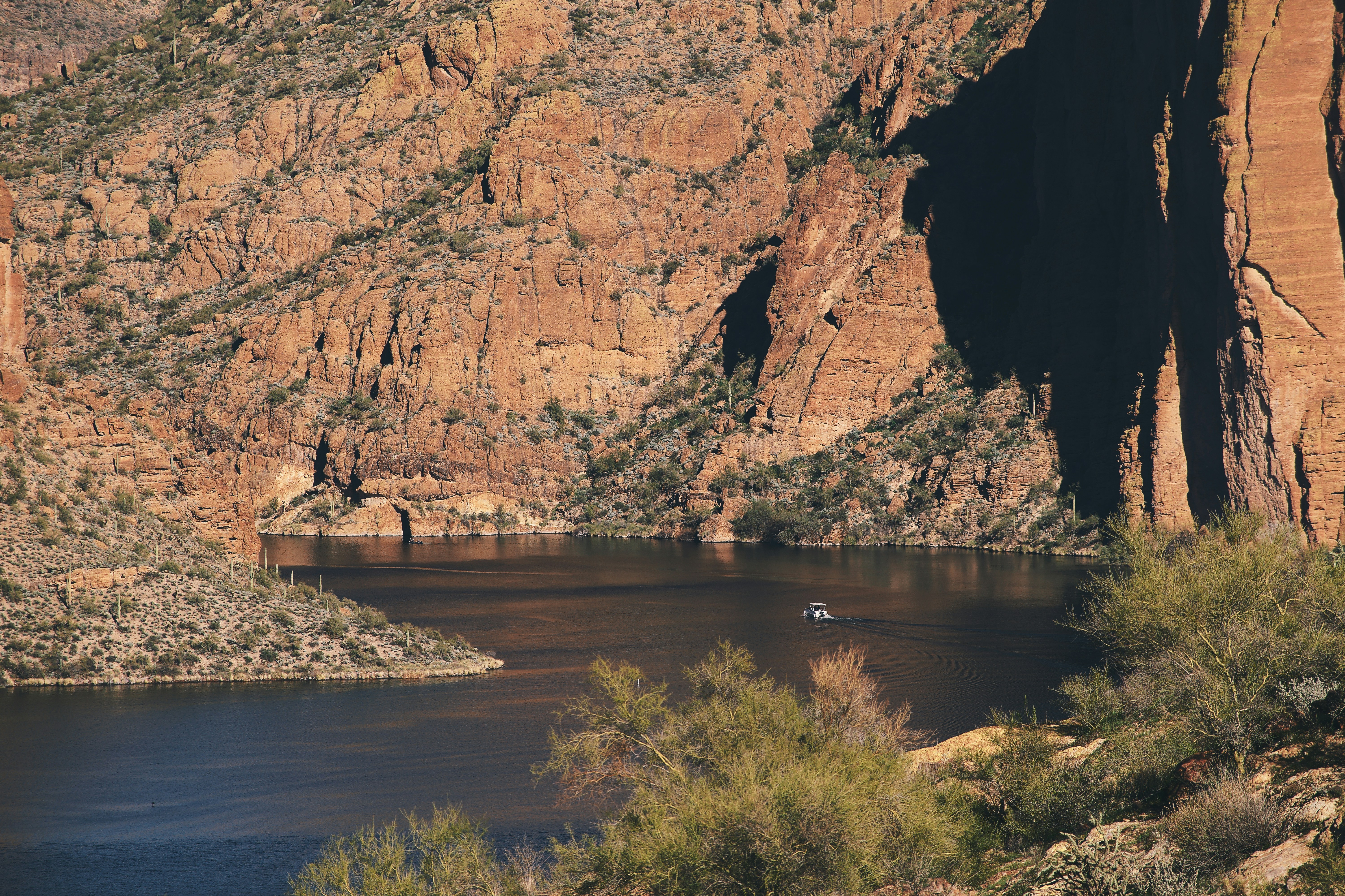 River Carved Canyon: Sunset Light on the Cliff Face
