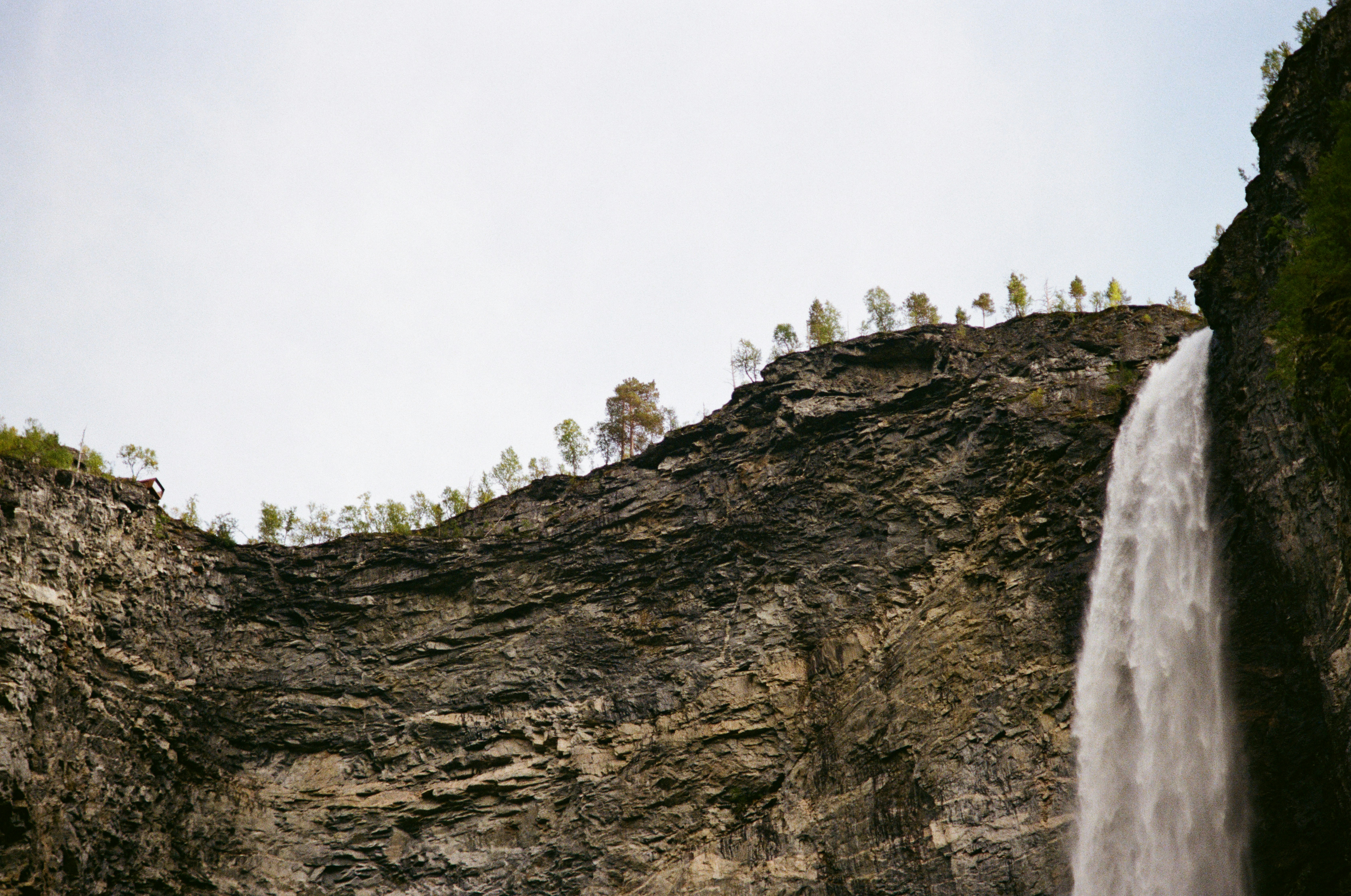 Crescent Cliff and Veil: A Narrow Canyon Waterfall