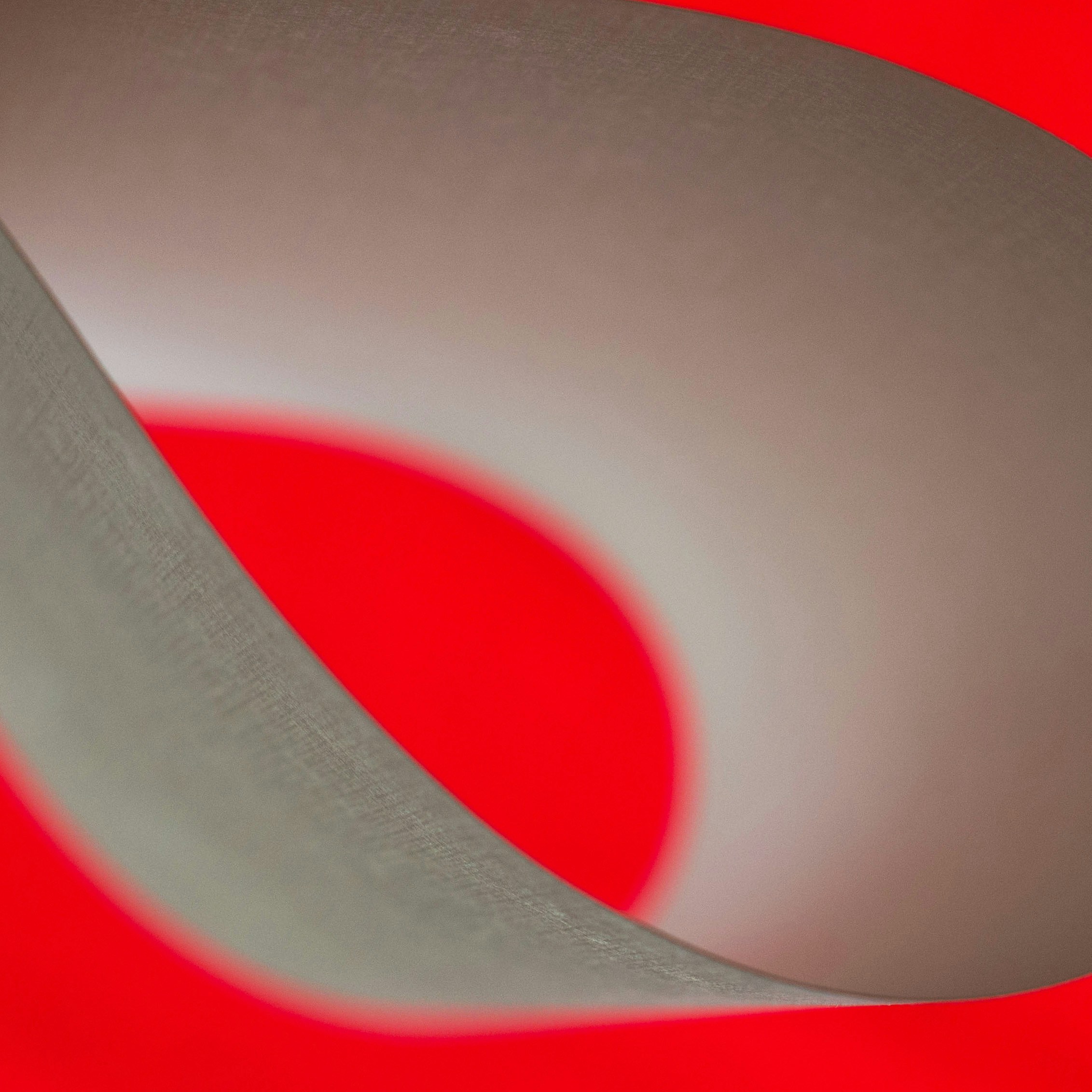Curved Red Ribbon: Abstract Form in Soft Gradient