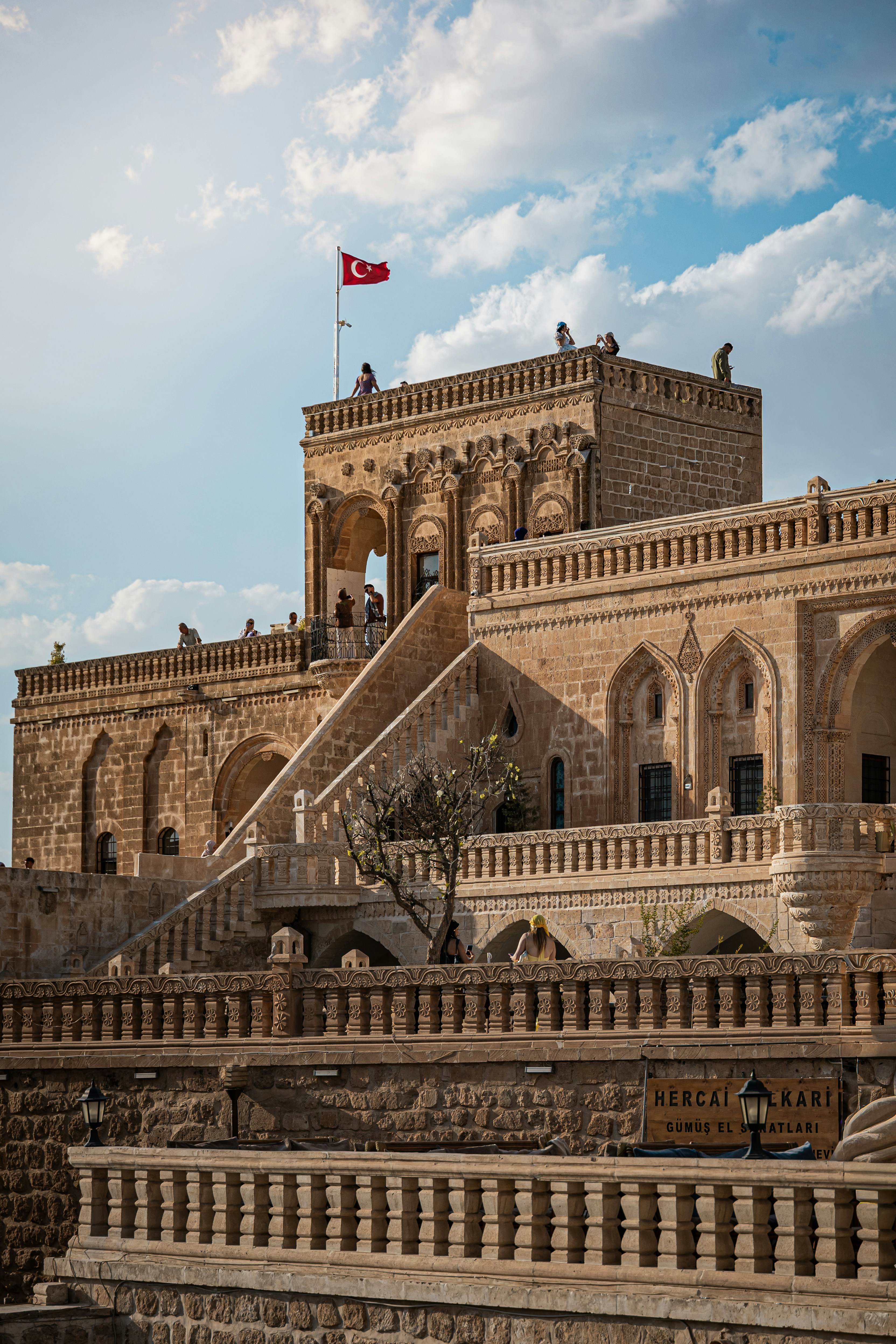 Turkish Fortress Terrace under a Flag