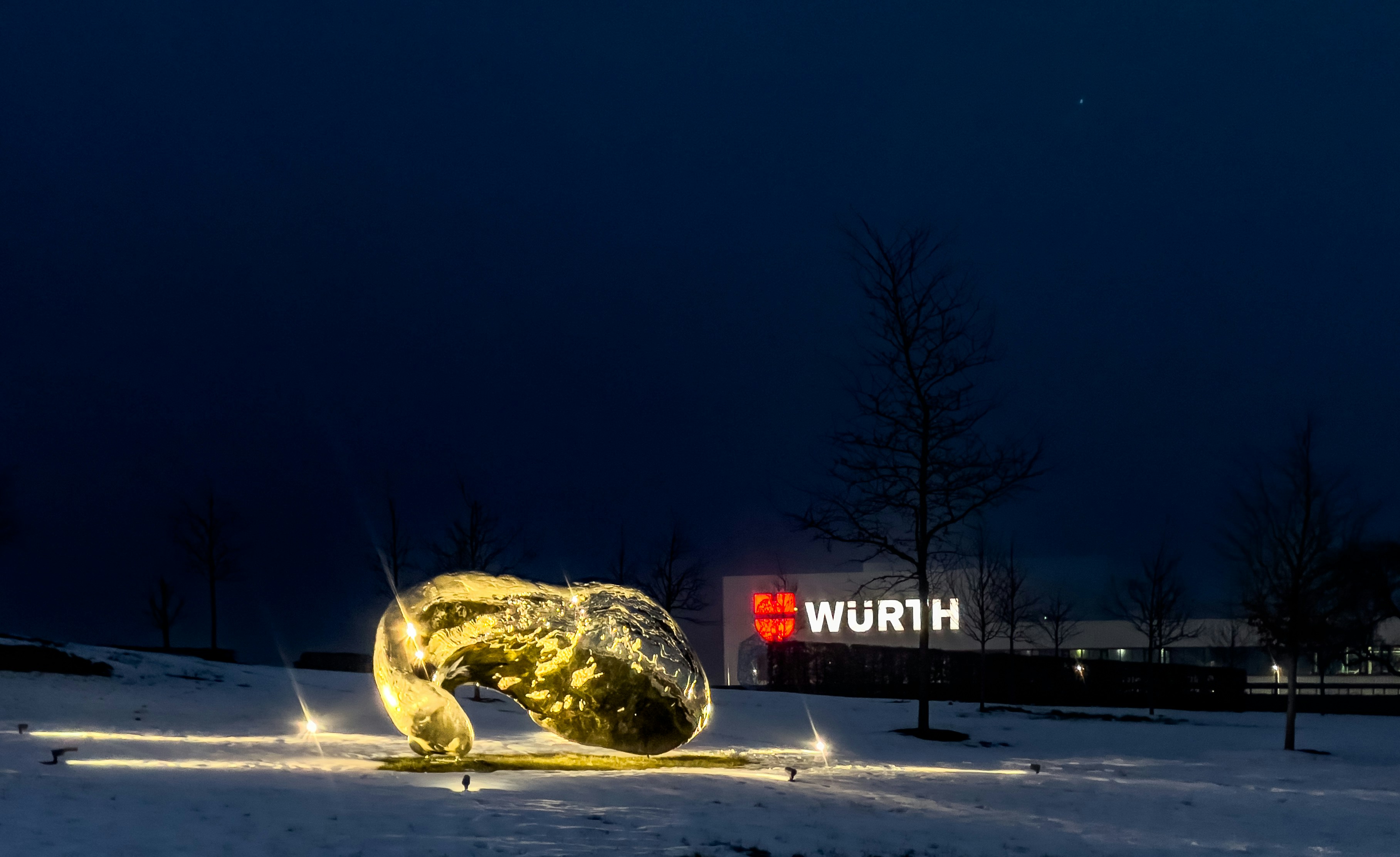 Glowing Stone Sentinel near the Würth sign