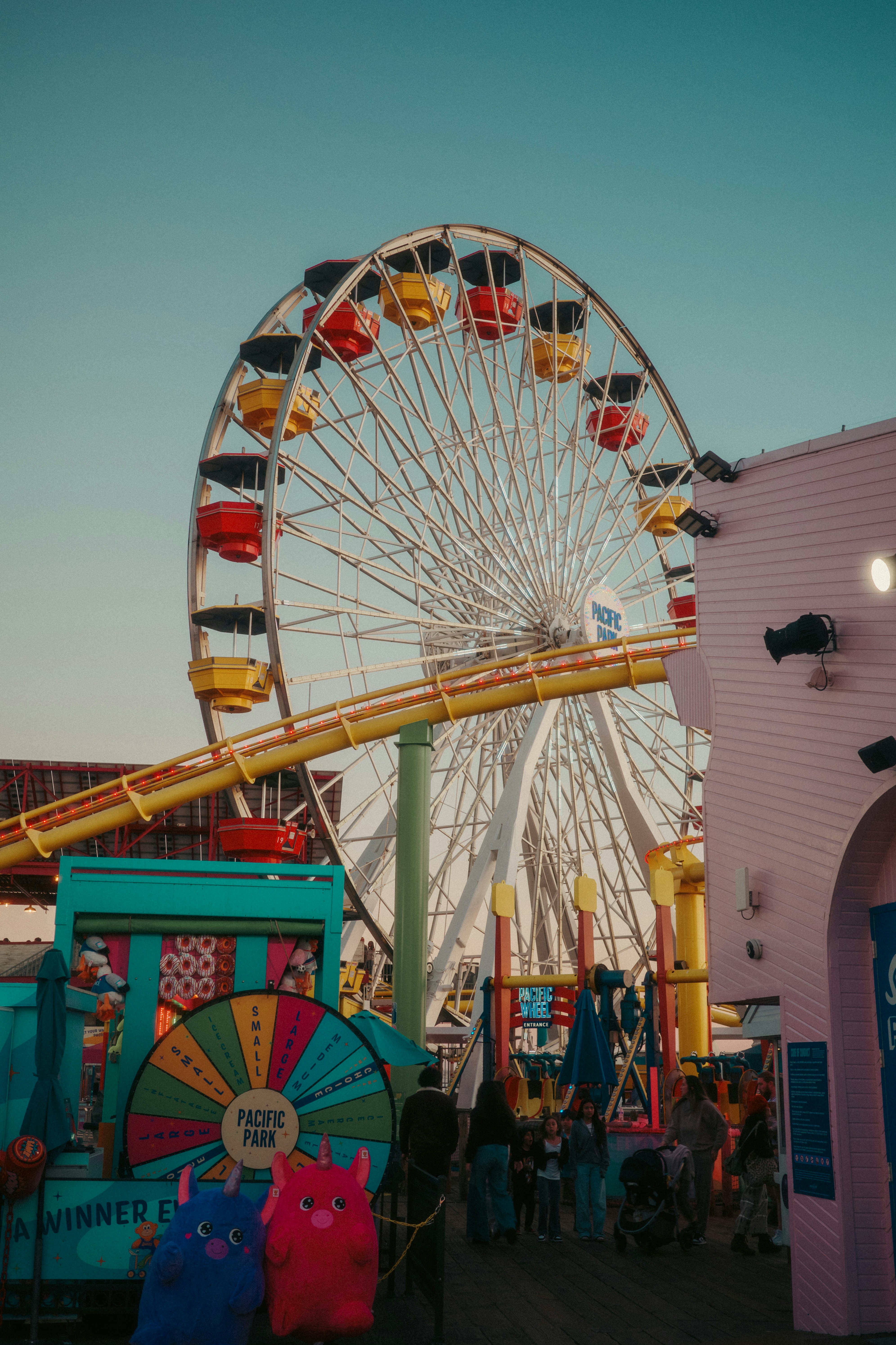 Ferris Wheel Glow Over Pacific Park at Dusk