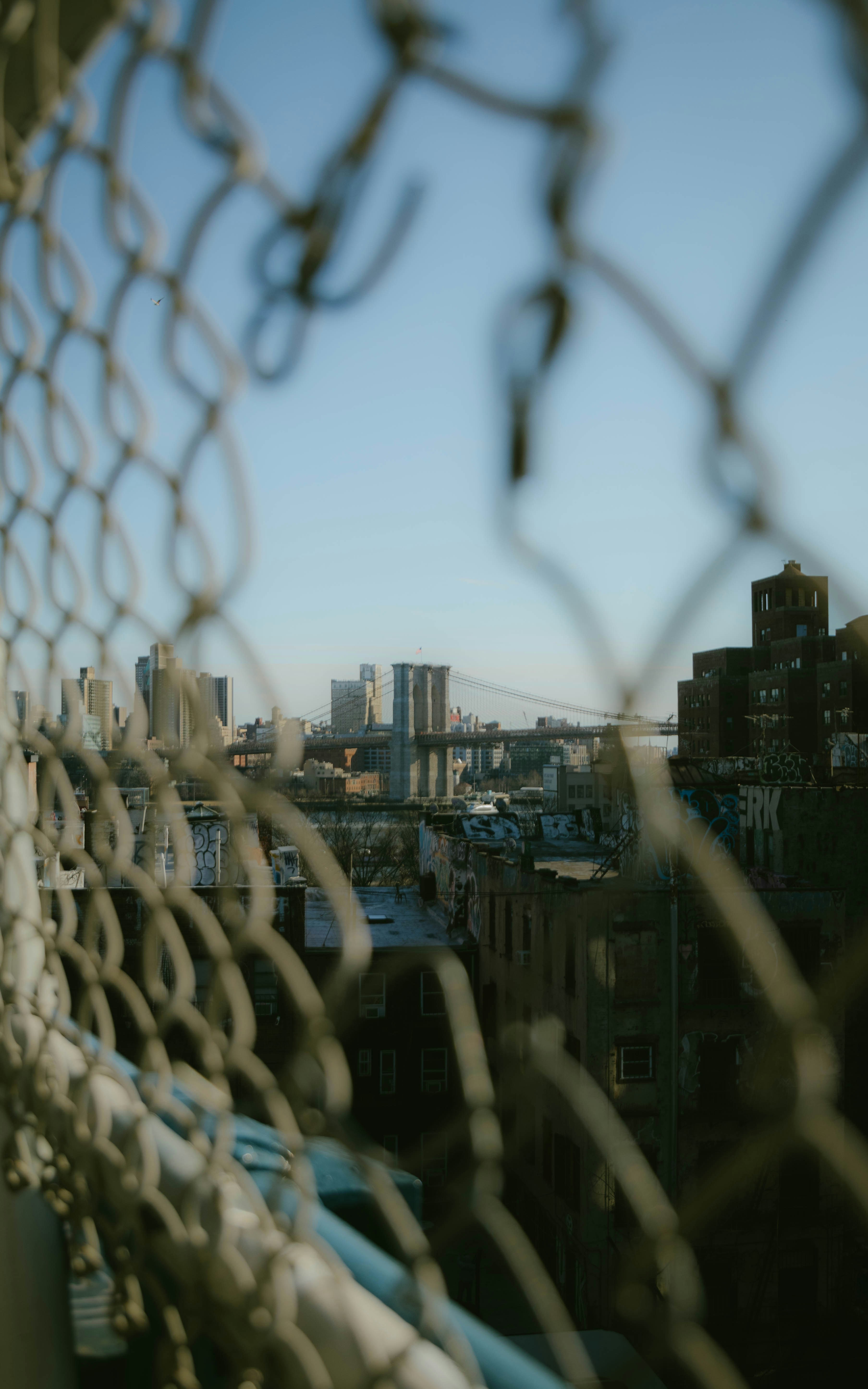 Chain-Link Window to the City