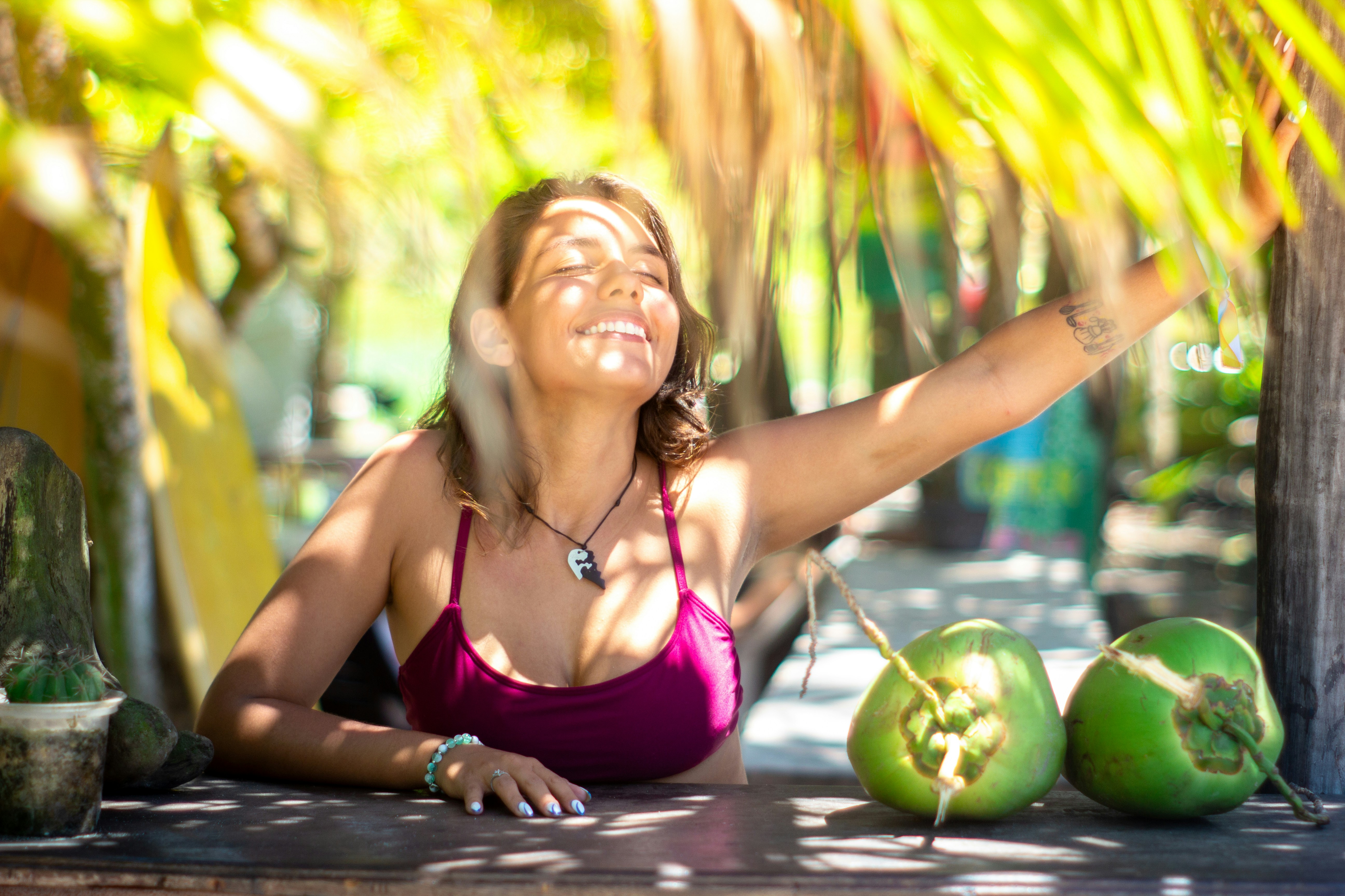 Sunlit Smile: A Moment of Warm Beachside Joy