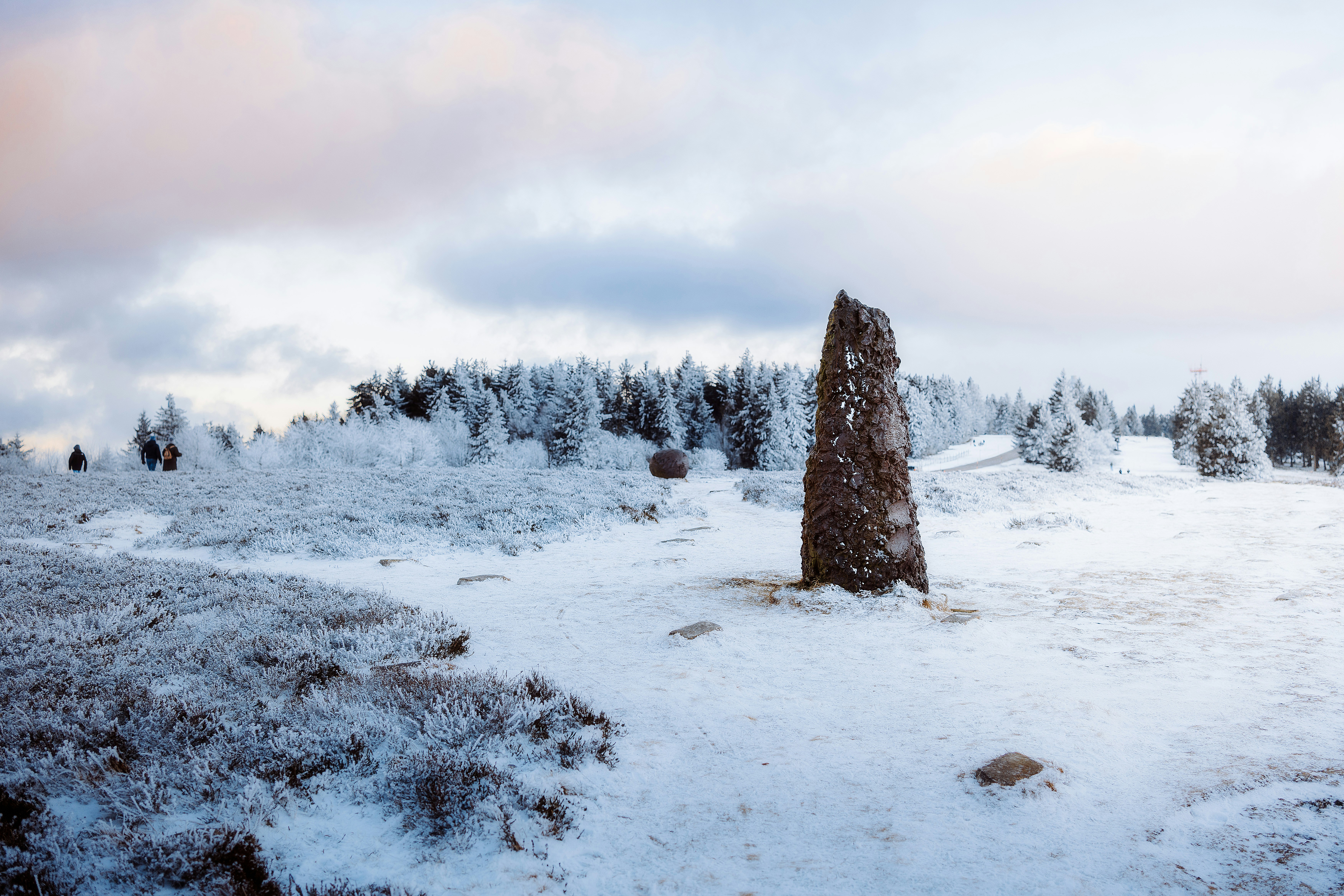 The Standing Stonemark in a Frosted Clearing