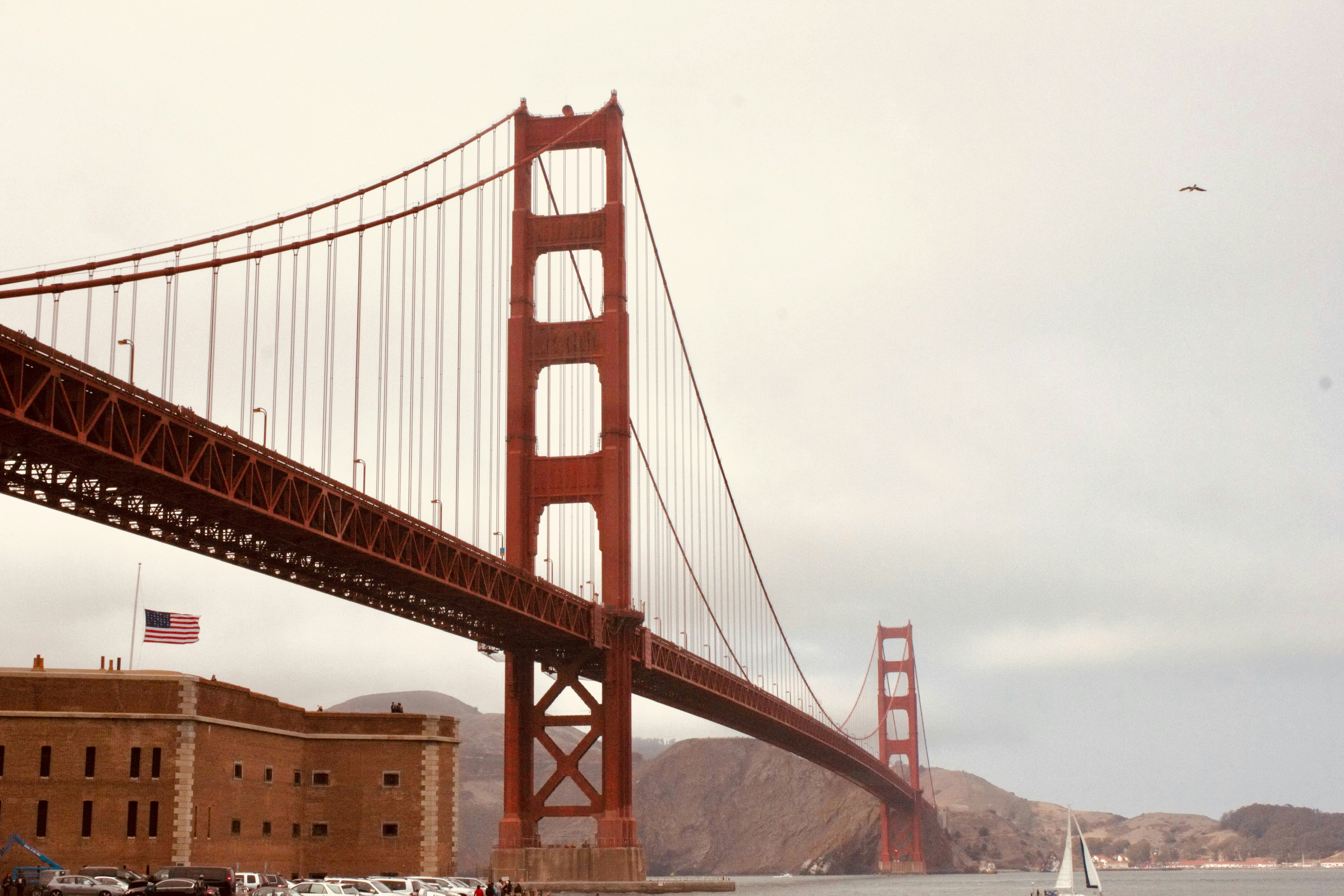Golden Gate Bridge from Fort Point: A Quiet Bay Study