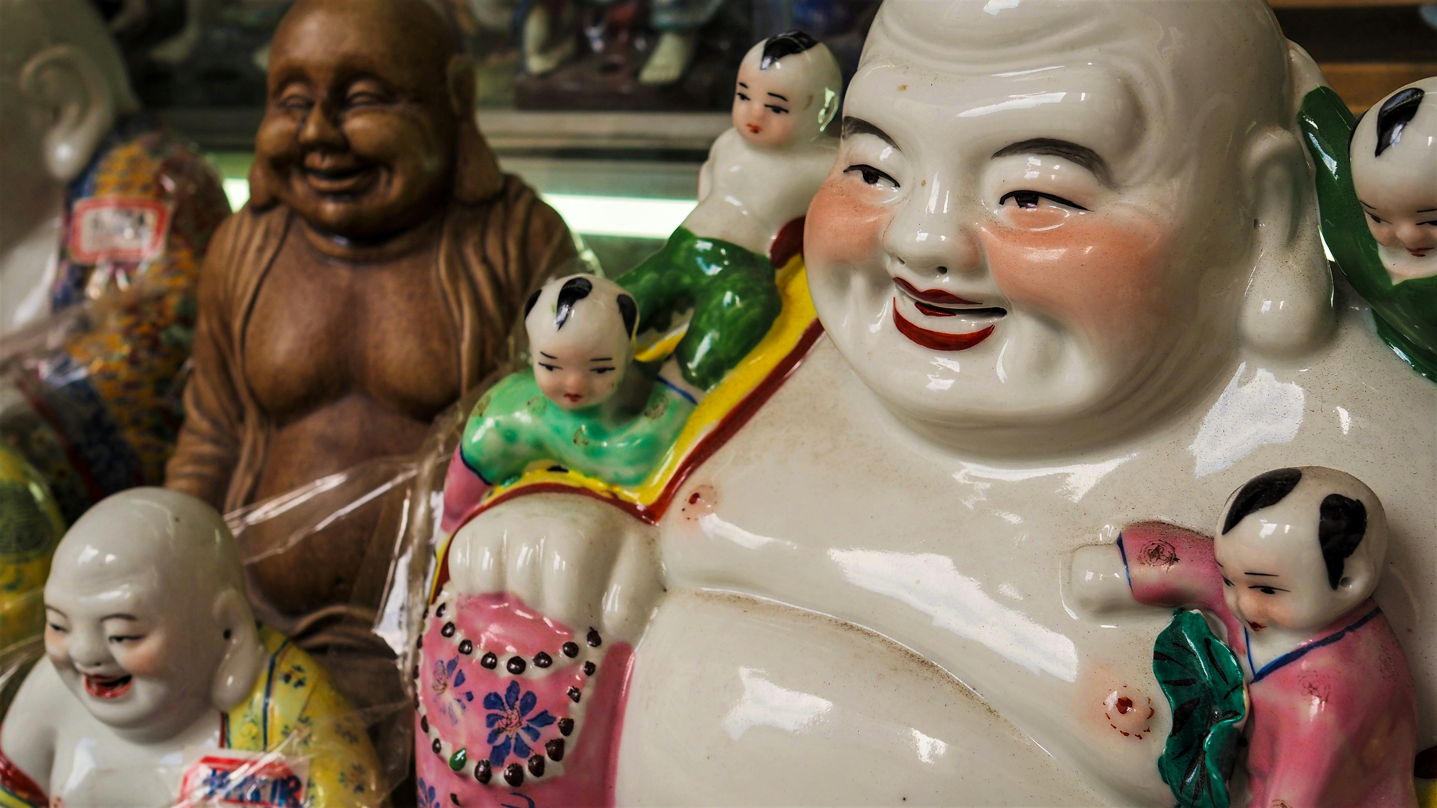 Smiling Buddha Collective: Colorful Ceramic Icons in a Sheltered Display