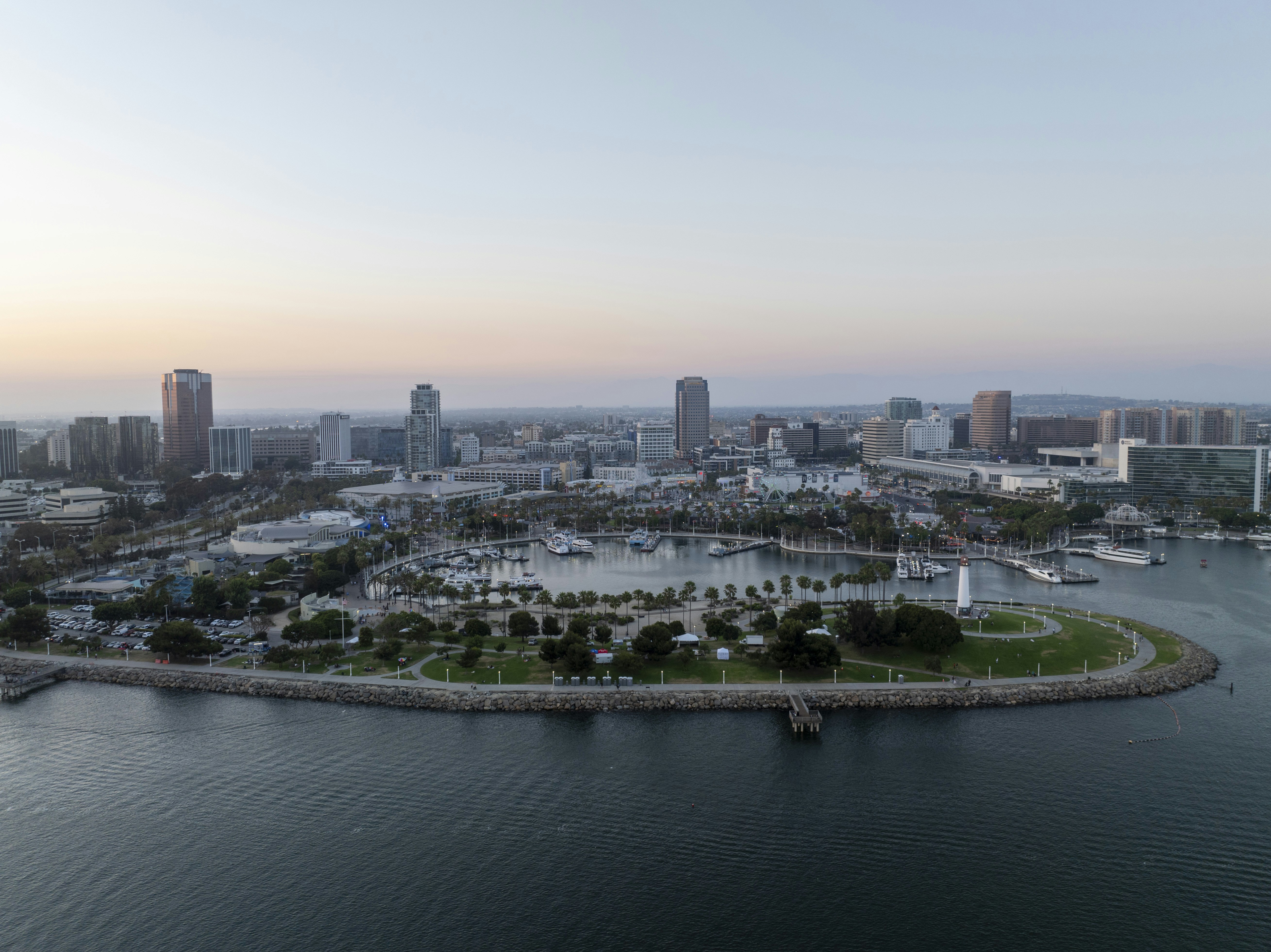 Harbor Parade: Sunset Over a Jeweled Waterfront City