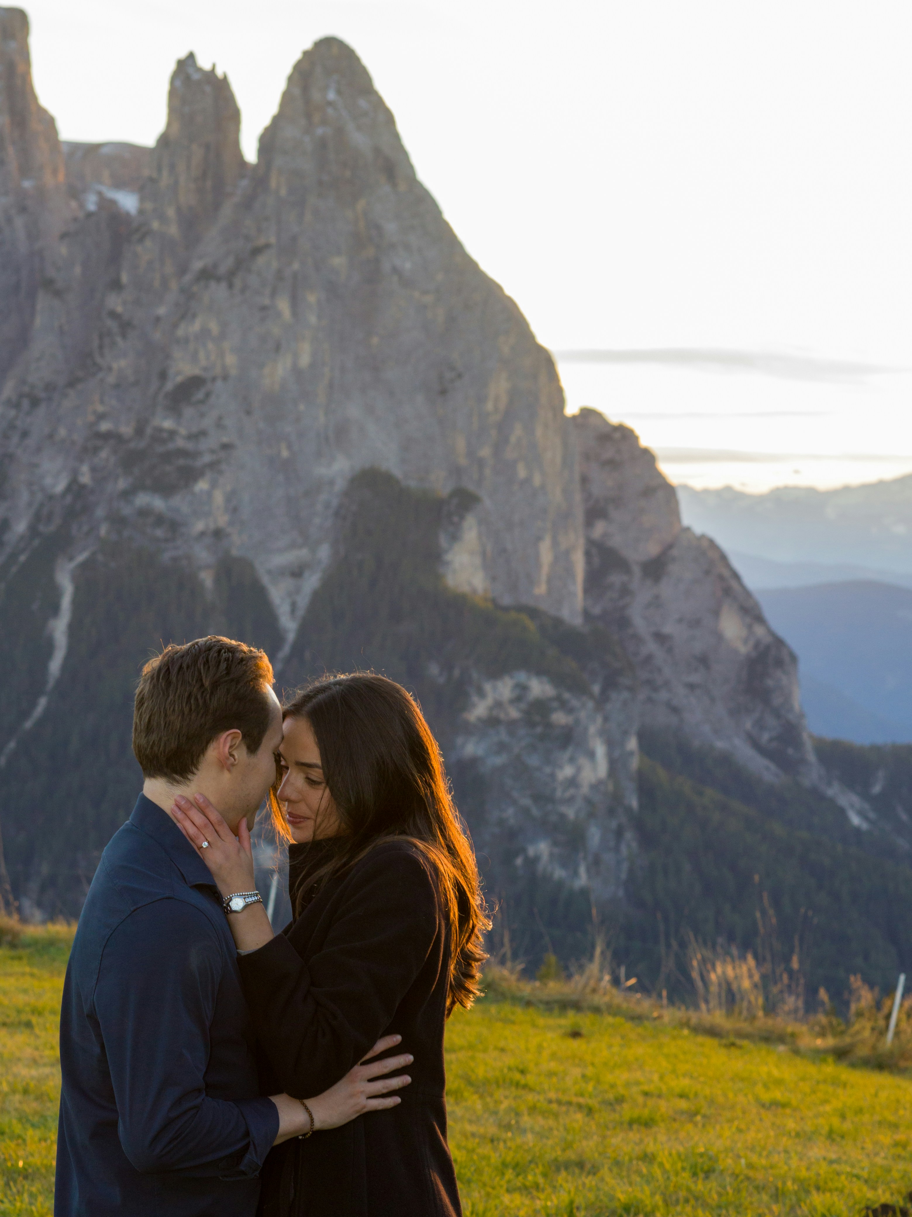 Affection at Sunset Over Mountain Crest