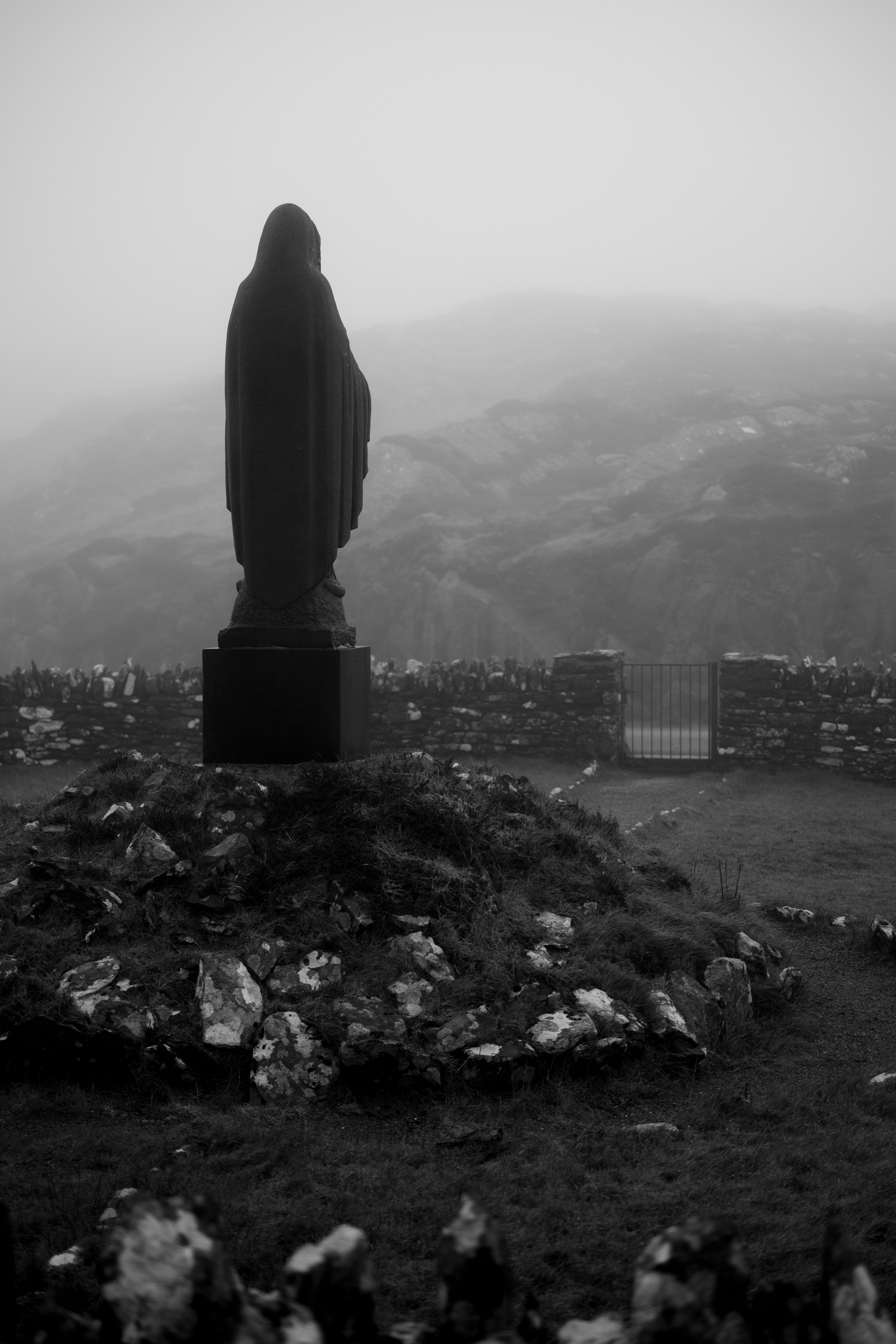 Silent Sentinel Over Misty Cliffs