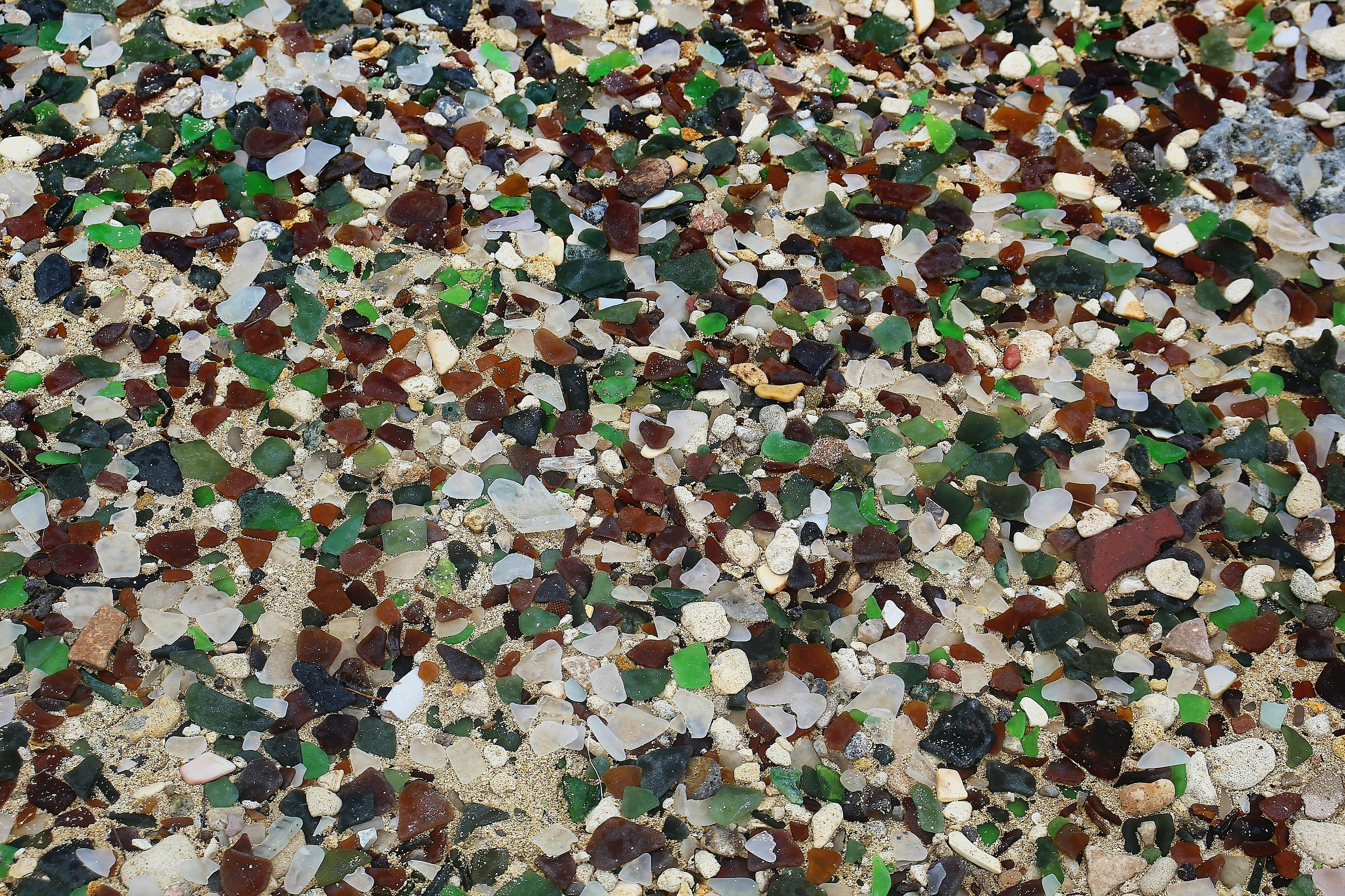 Confetti of Pebbles: A Close-Up of Multihued Ground Surface