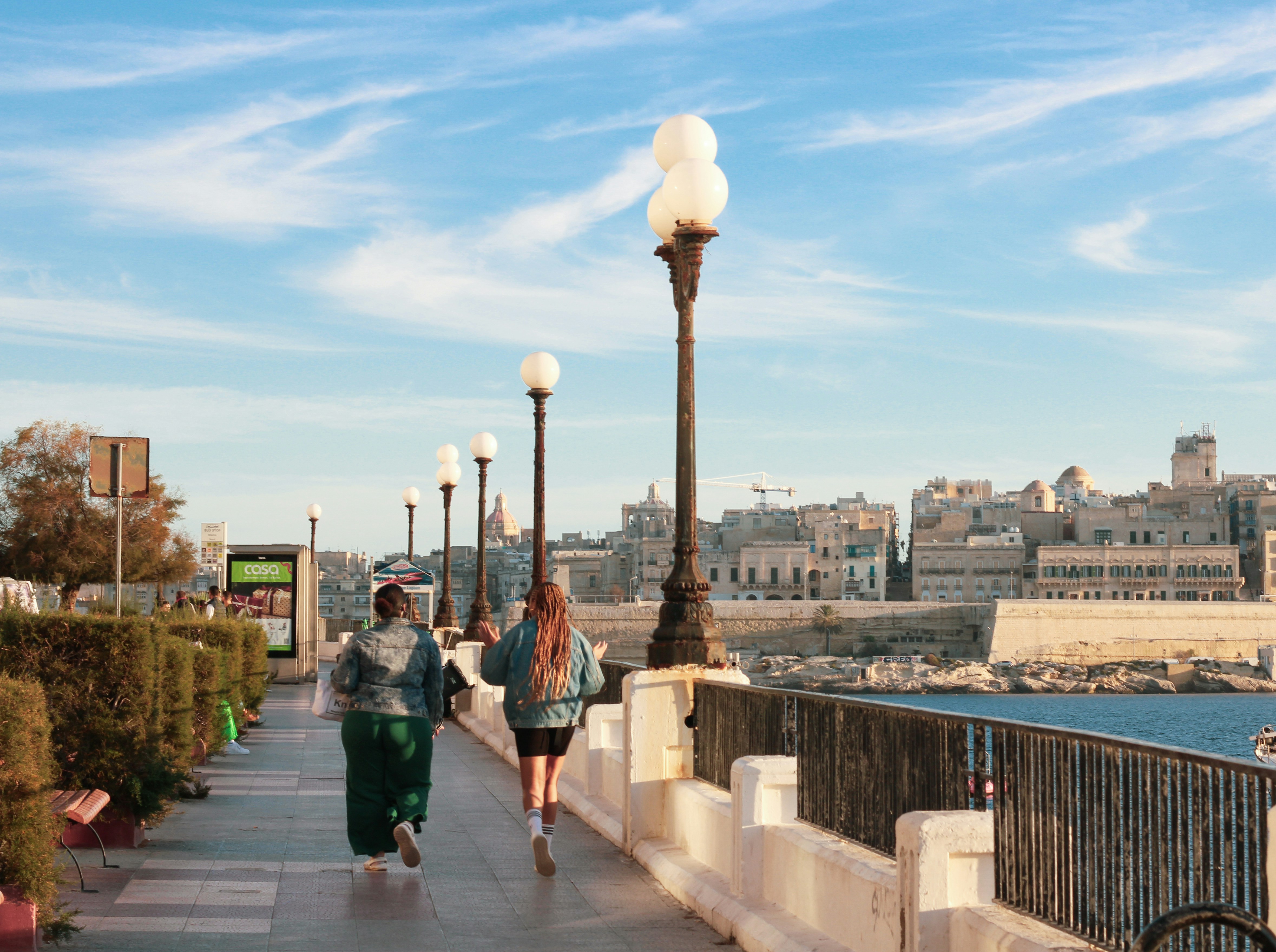 Evening Stroll Along the Solar-White Promenade