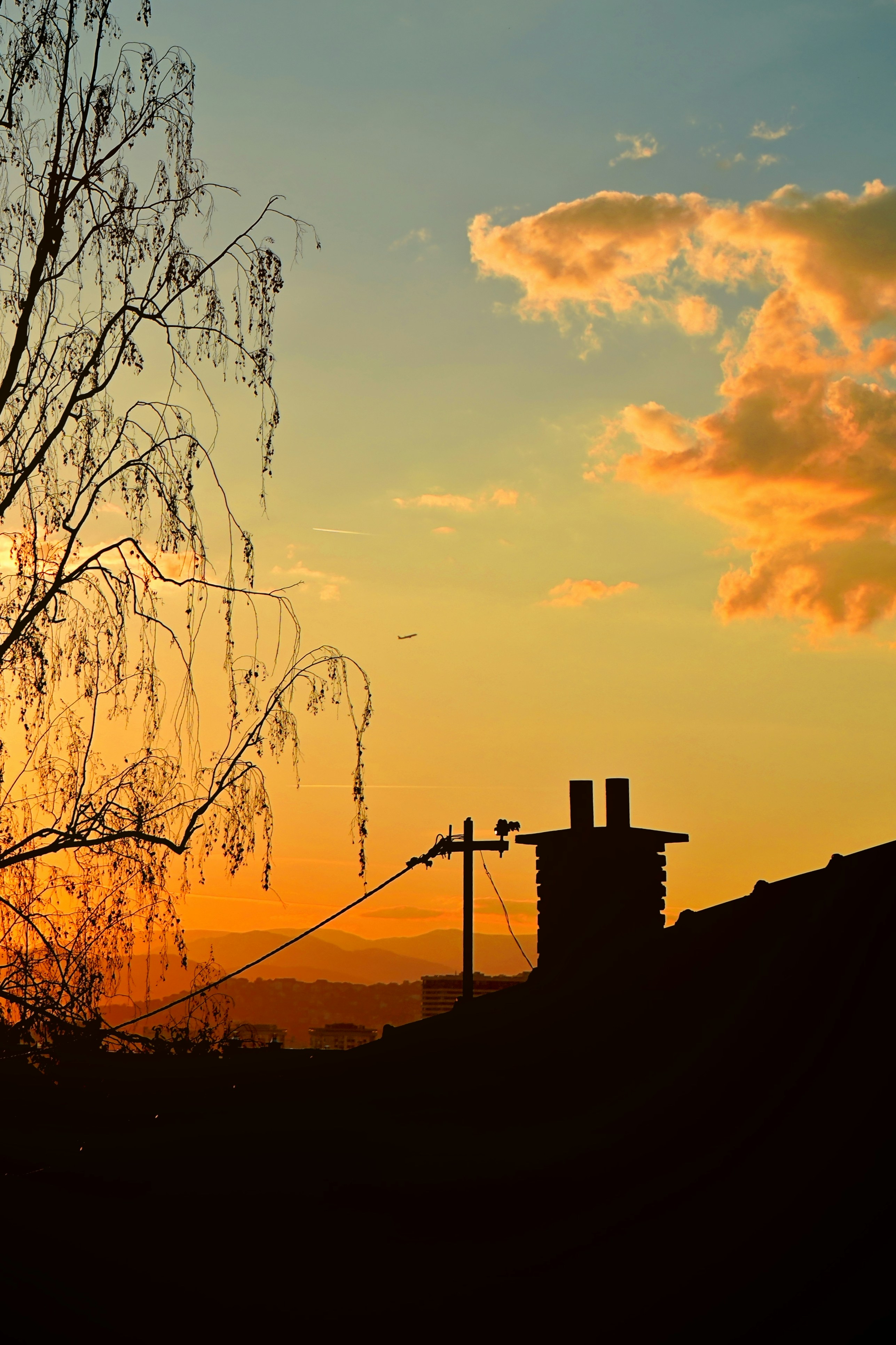 Silhouette on the Ridge at Sunset