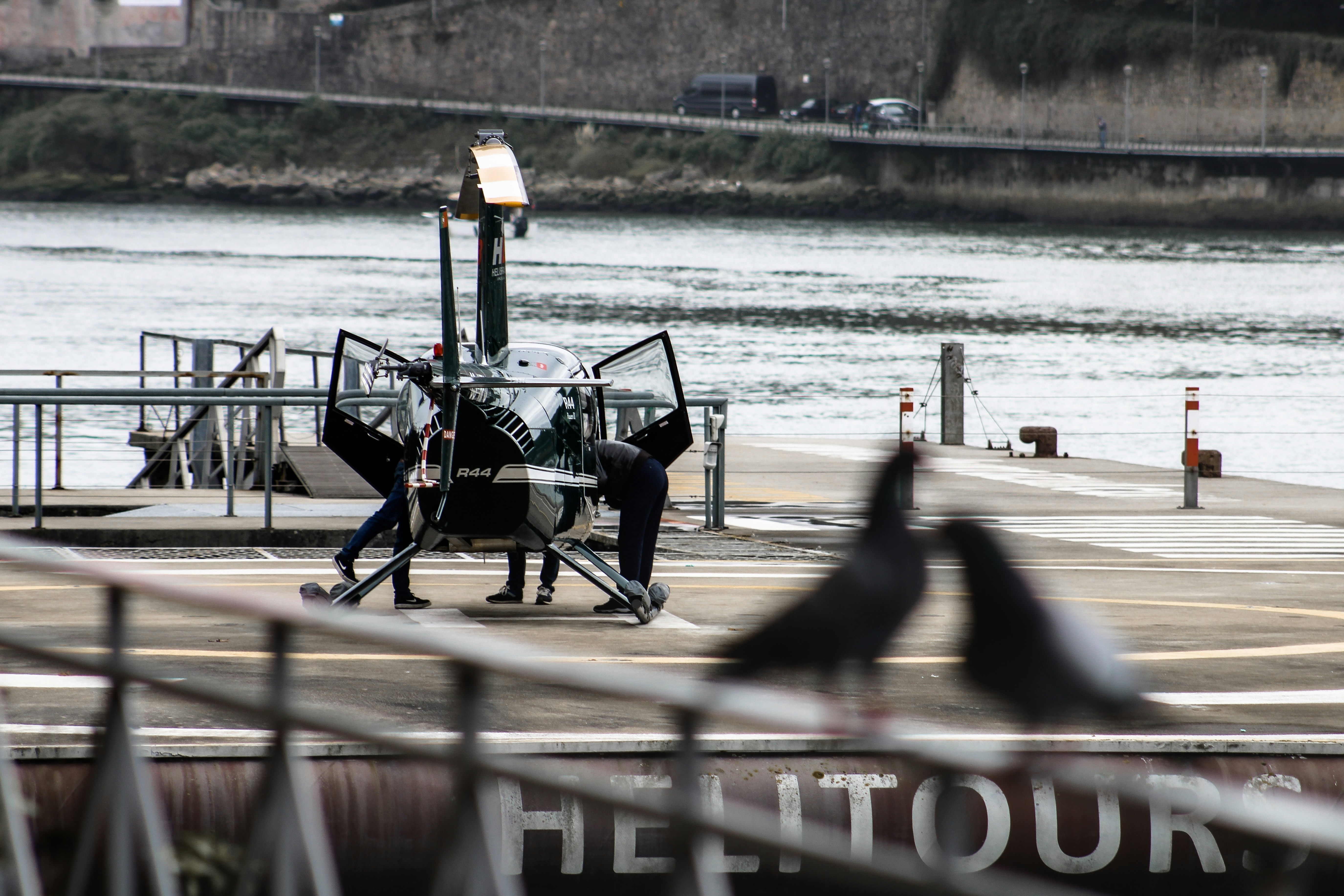 Helicopter Ramp Rendezvous by the Riverbank