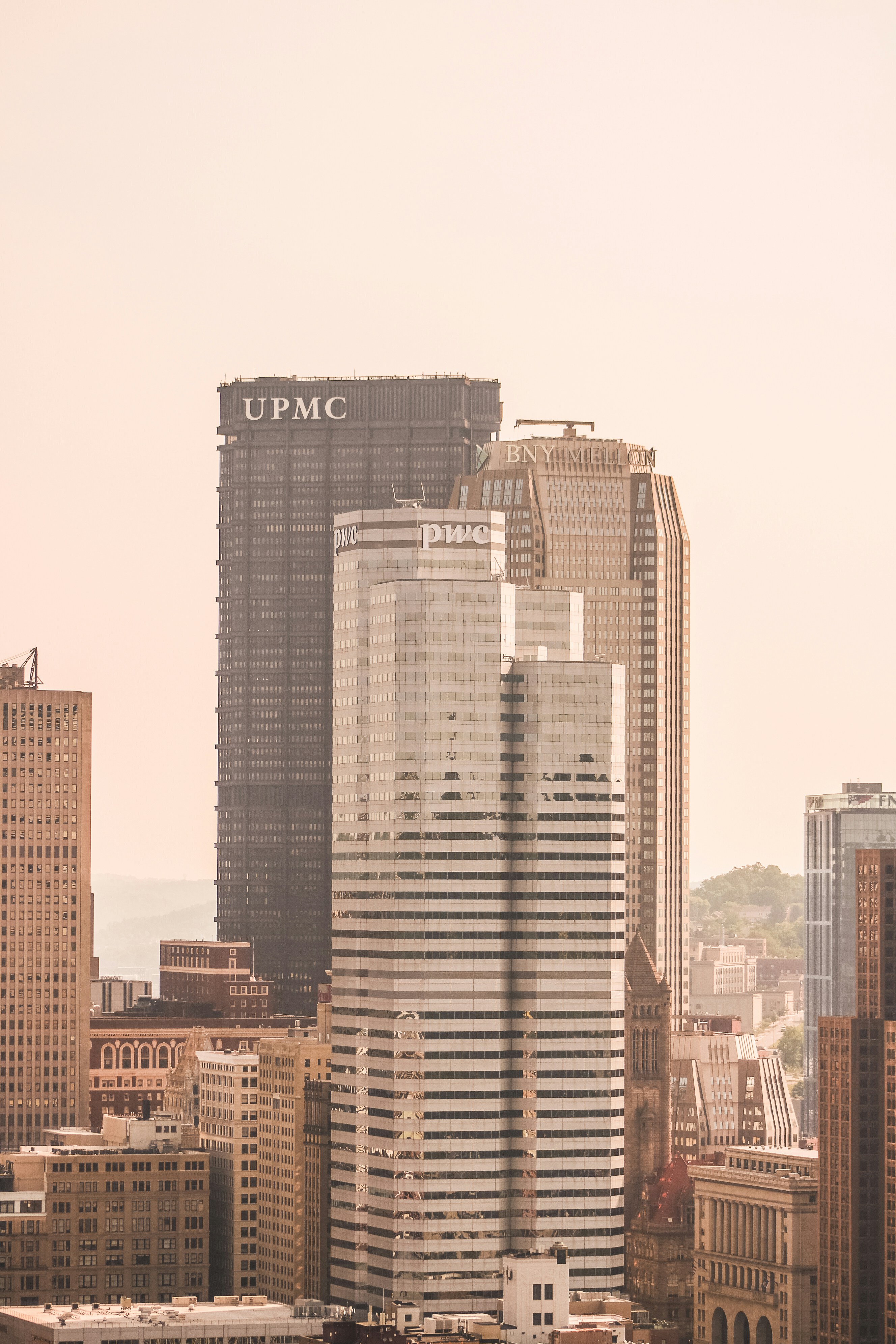 Rising Towers in Warm Haze
