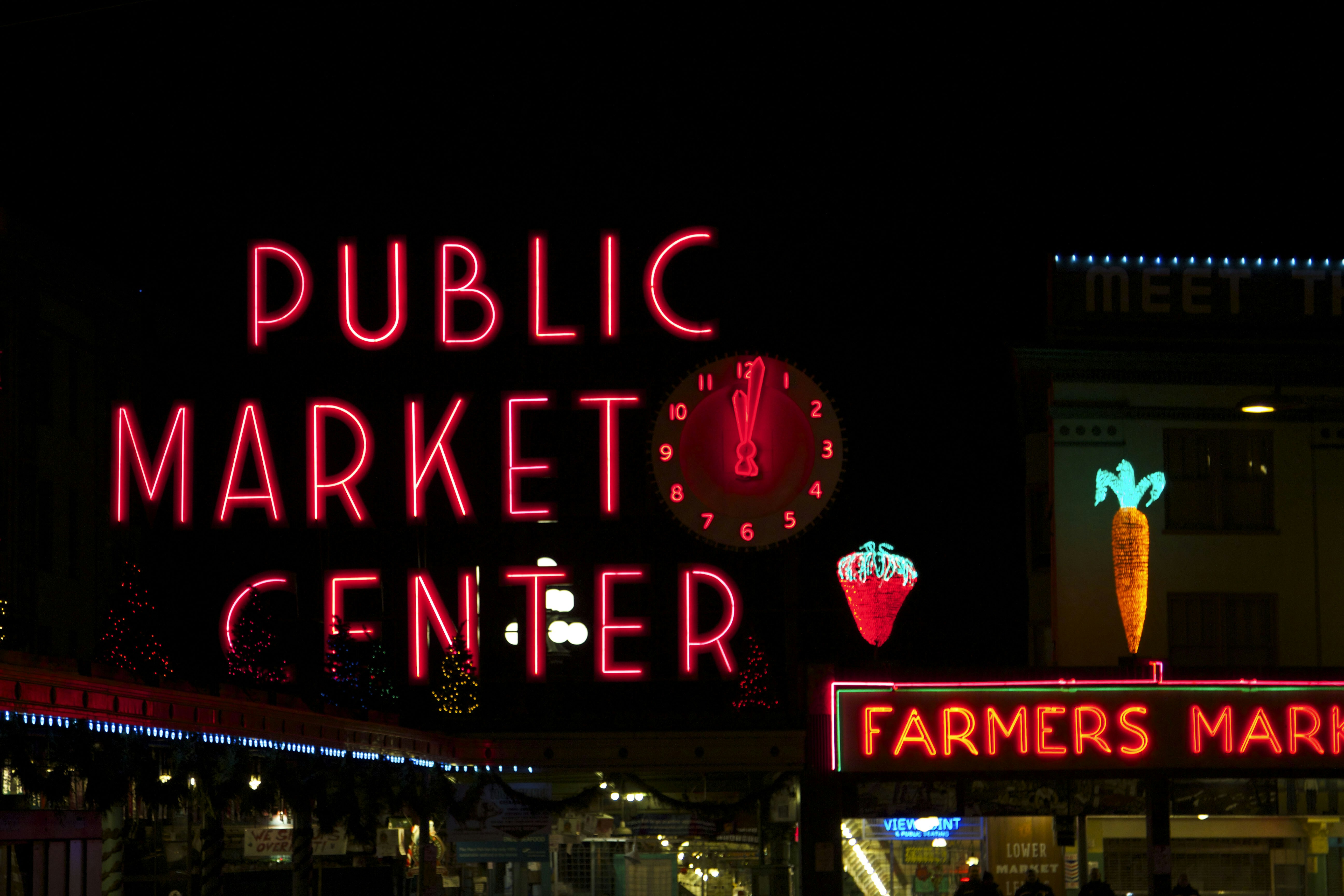 Neon Night at the Public Market Center