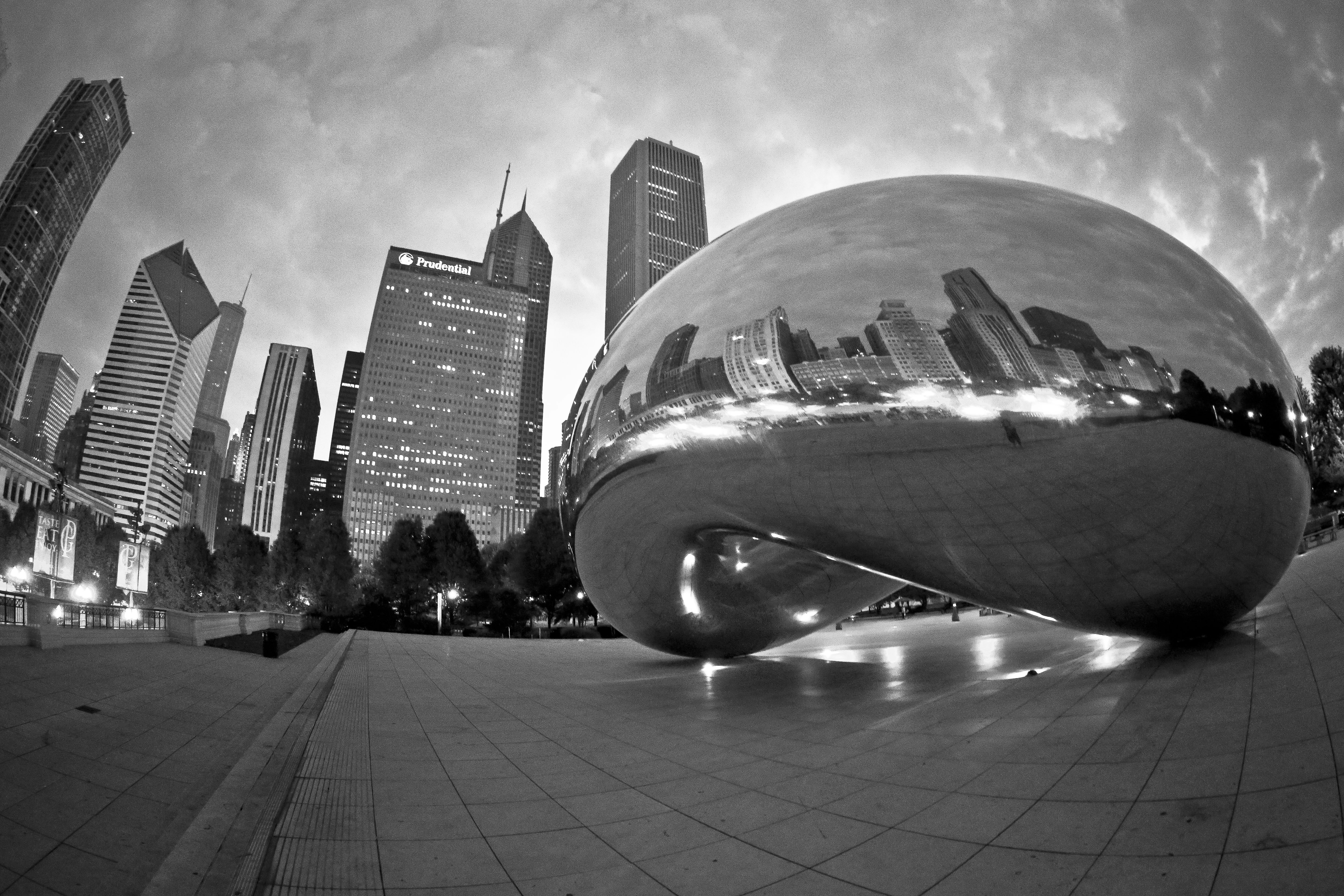 Chrome Waterfront Echo: The Bean Reflecting the City