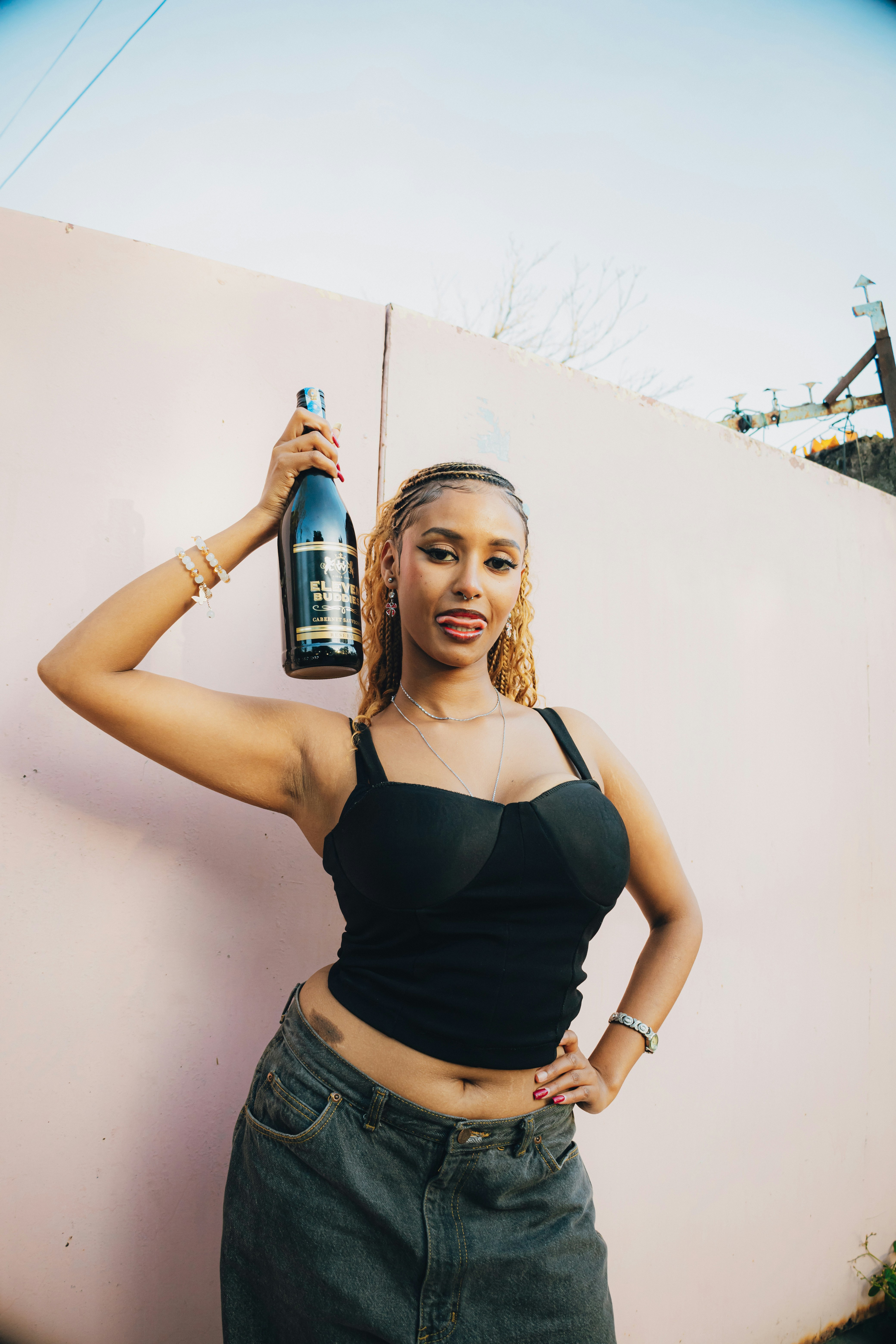 Bottle-Brand Confidence: A Sunset-Warm Portrait
