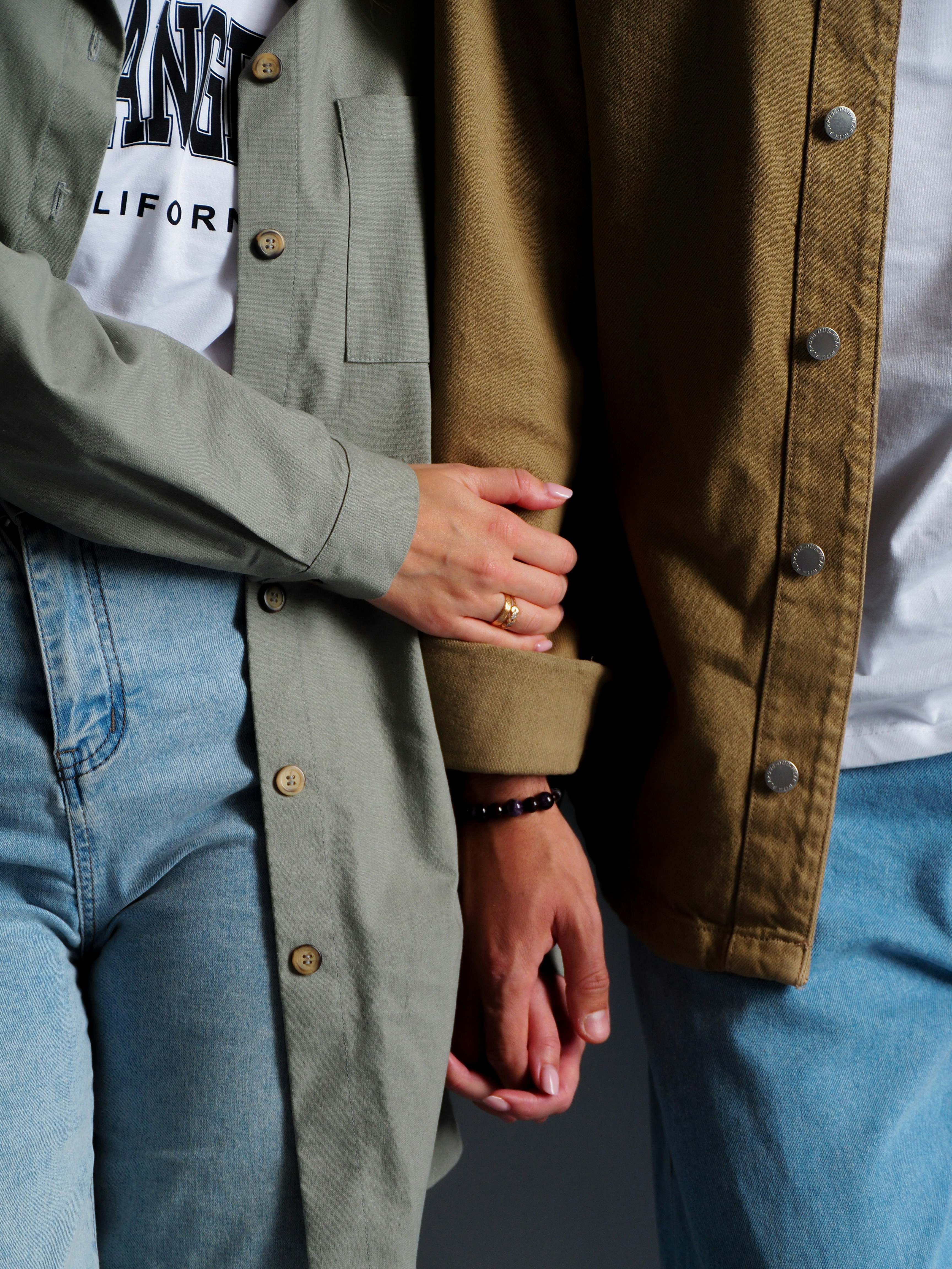 Holding Hands: A Mixed-Textured Reunion