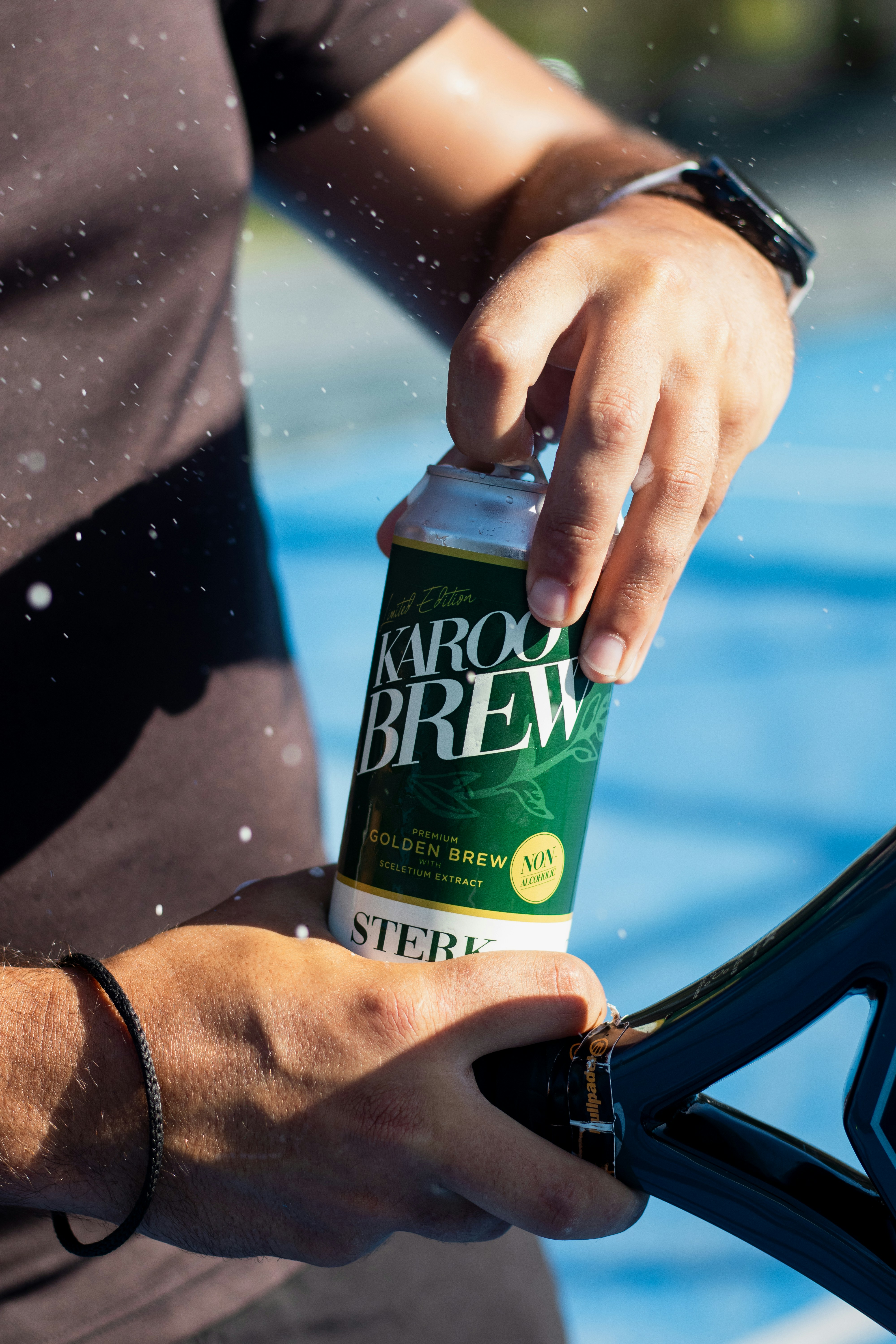 Grip and Grit: Handing a Kick of Refresh on a Poolside Can