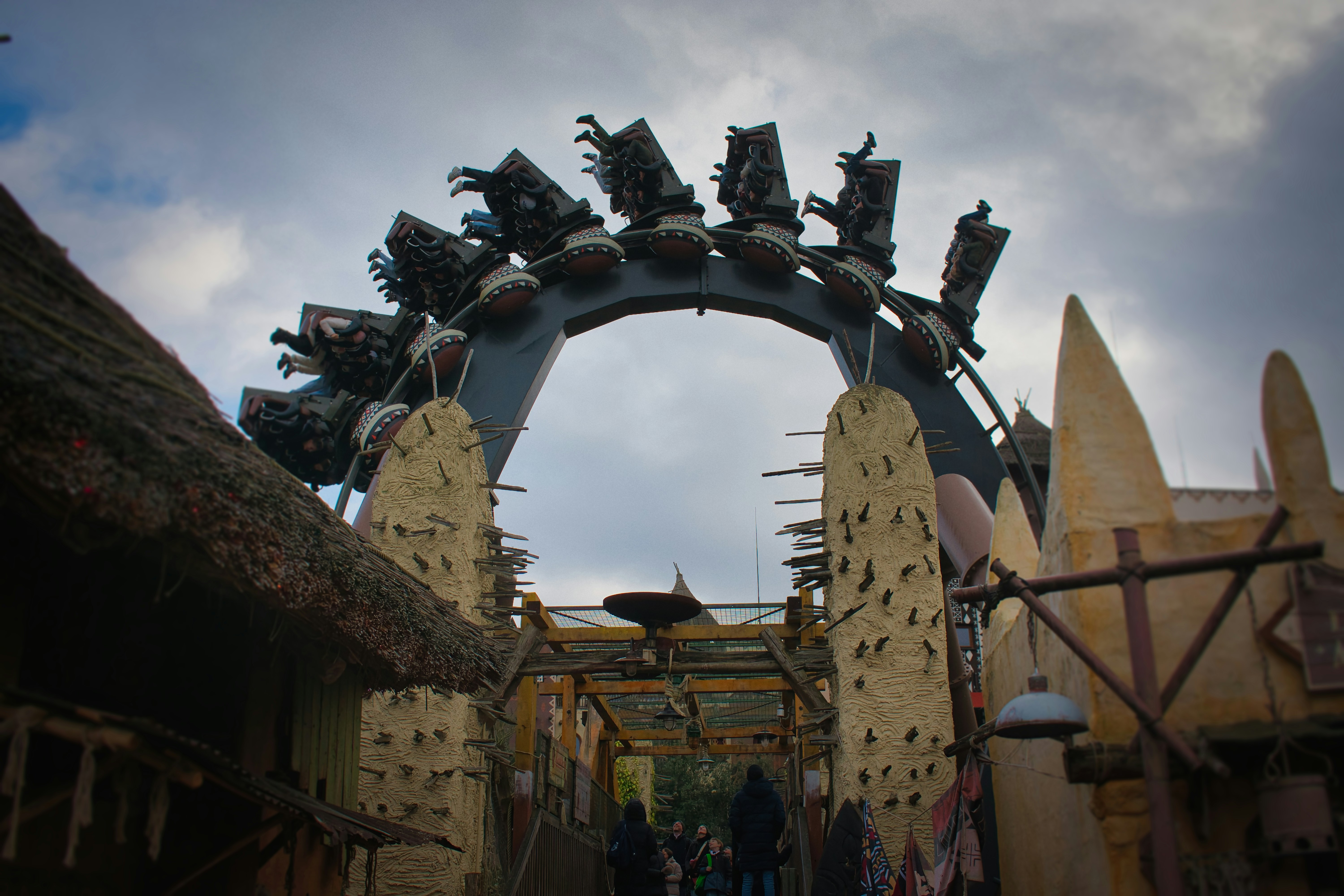 Circuit of Giants: Ride Gate under a Looming Arch