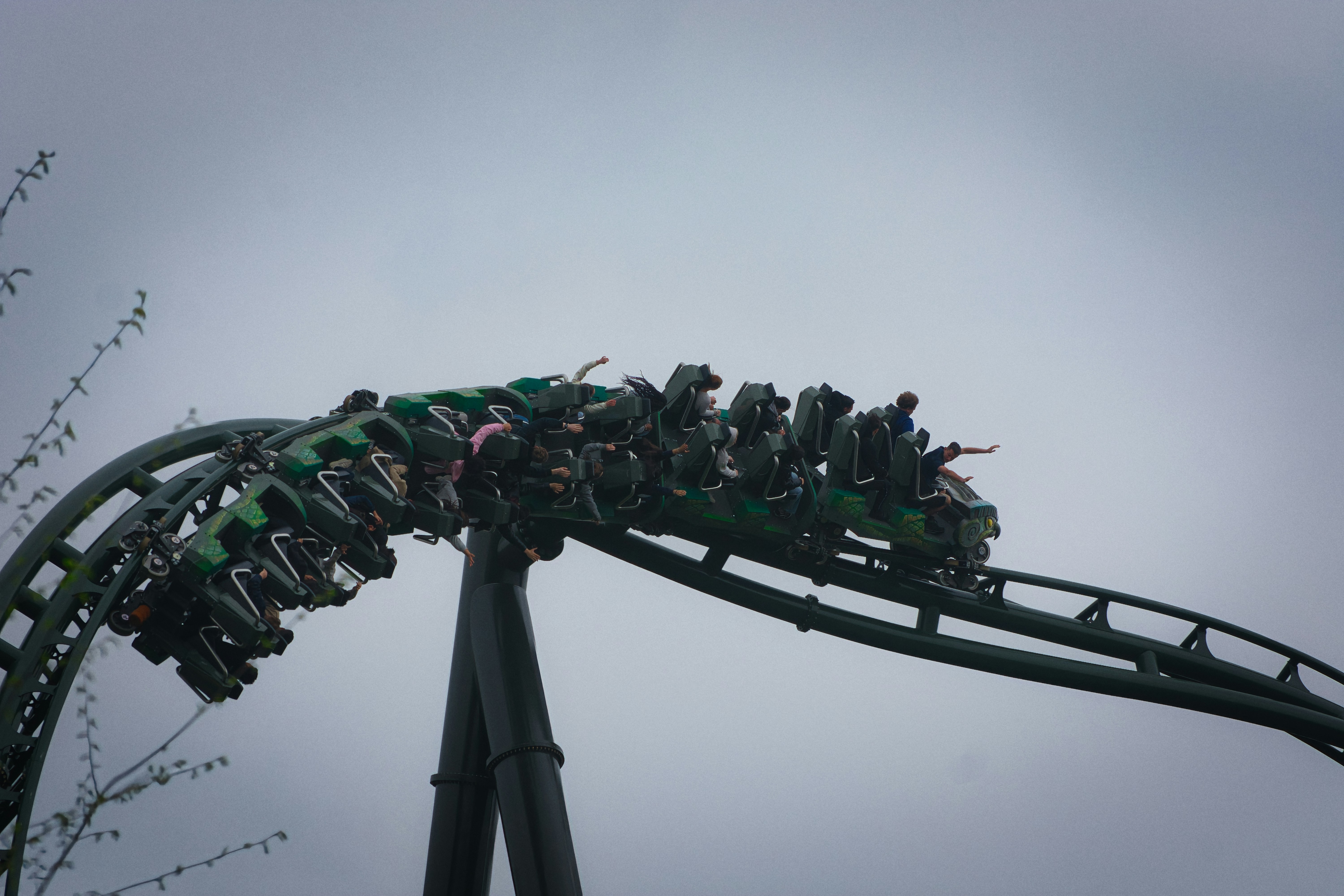 Over the Crest: Riders Converge on a Loop of Steel