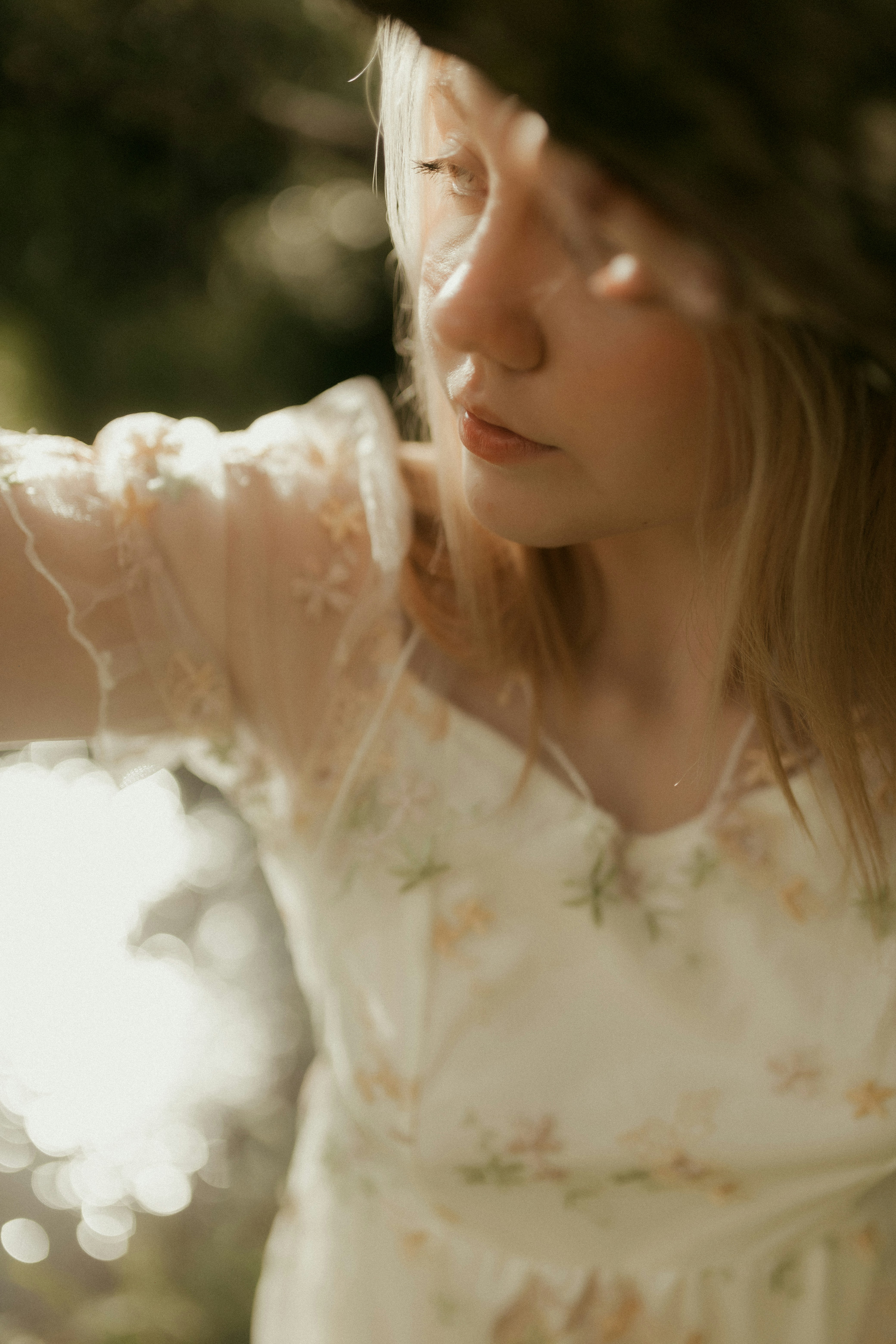 Soft Focus, Hard Light: A Quiet Moment with Sunlit Lace