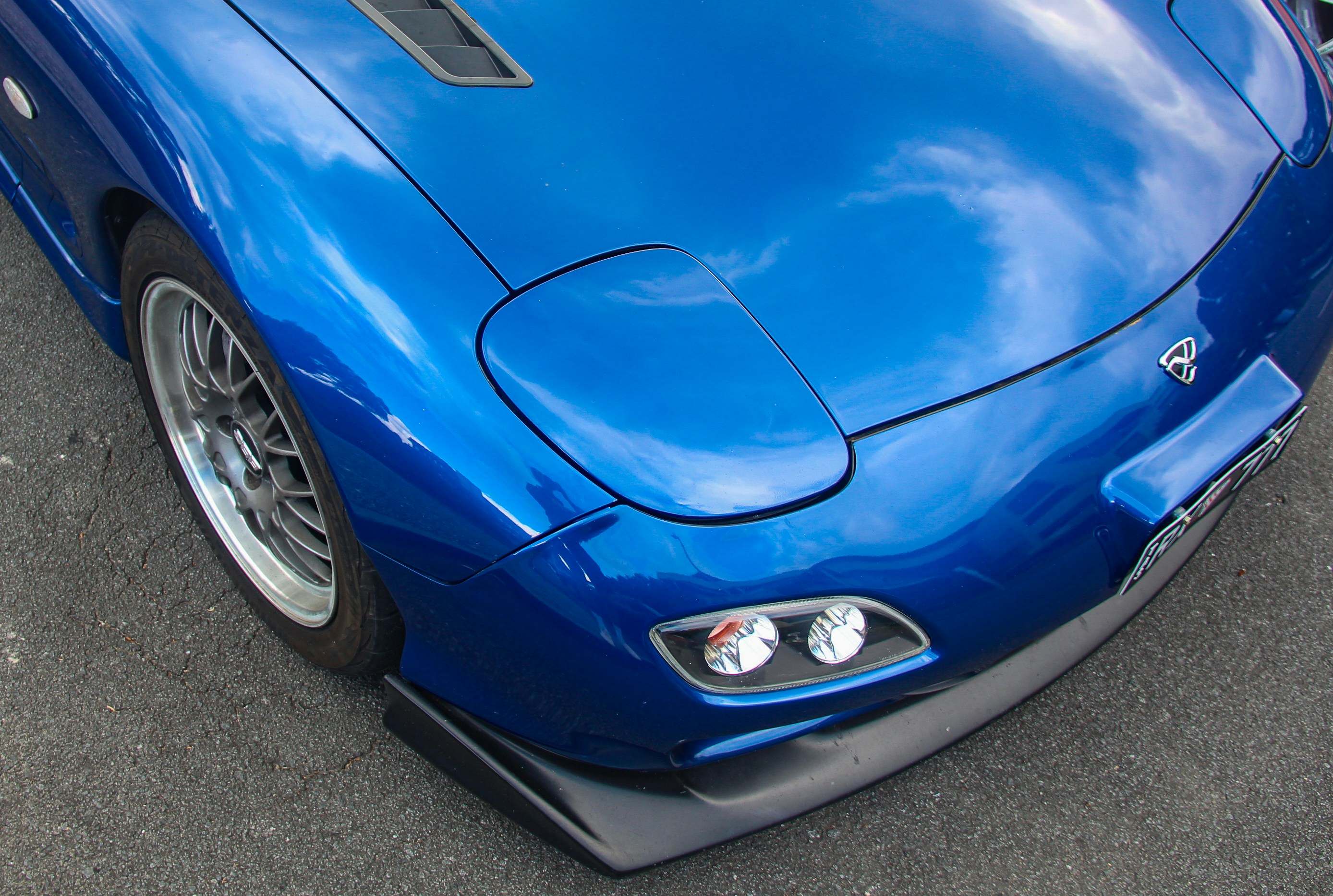 Blue Curves: Front Corner of a Suzuki