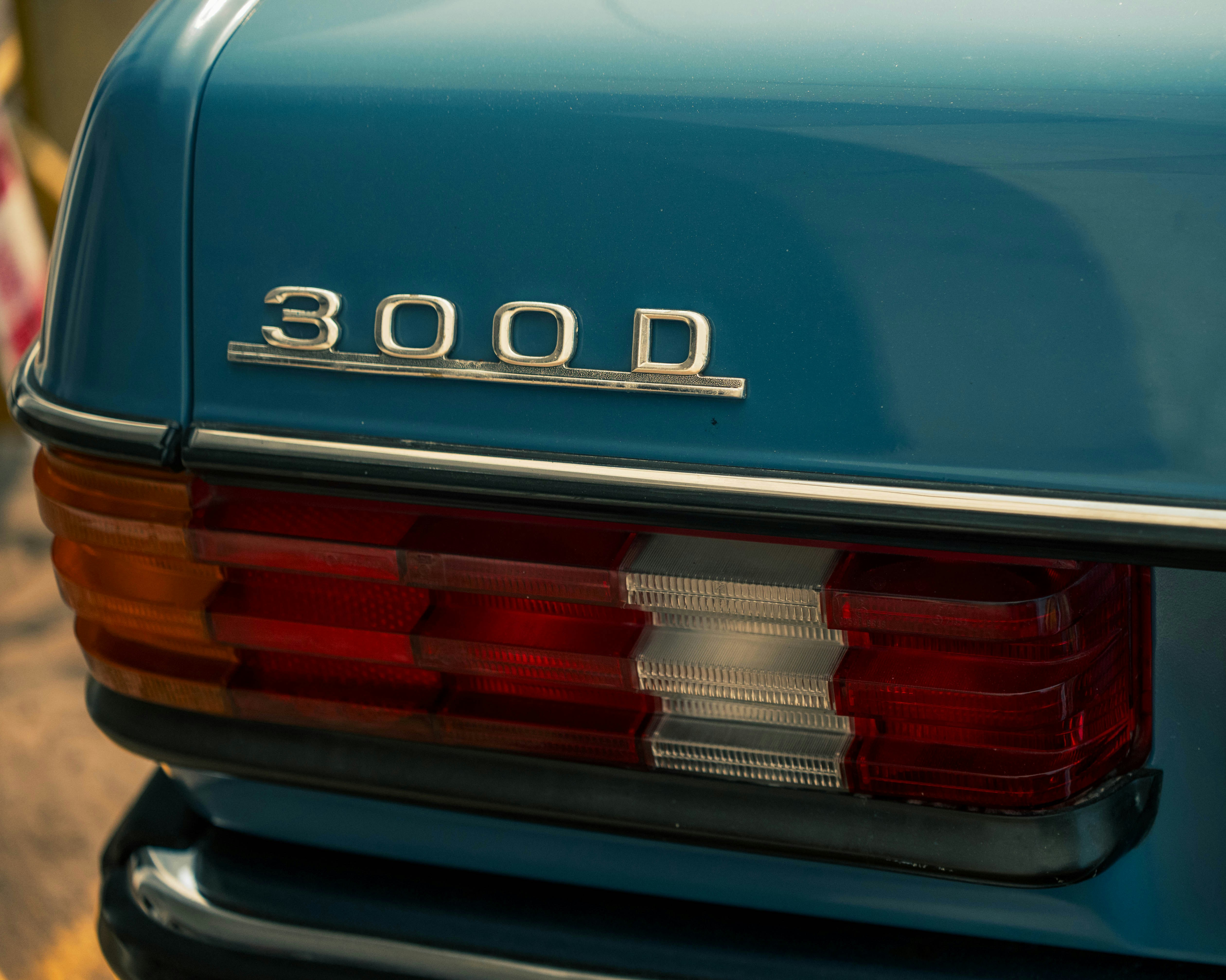 Tail Light Portrait: A Classic 300D Serene in Turquoise