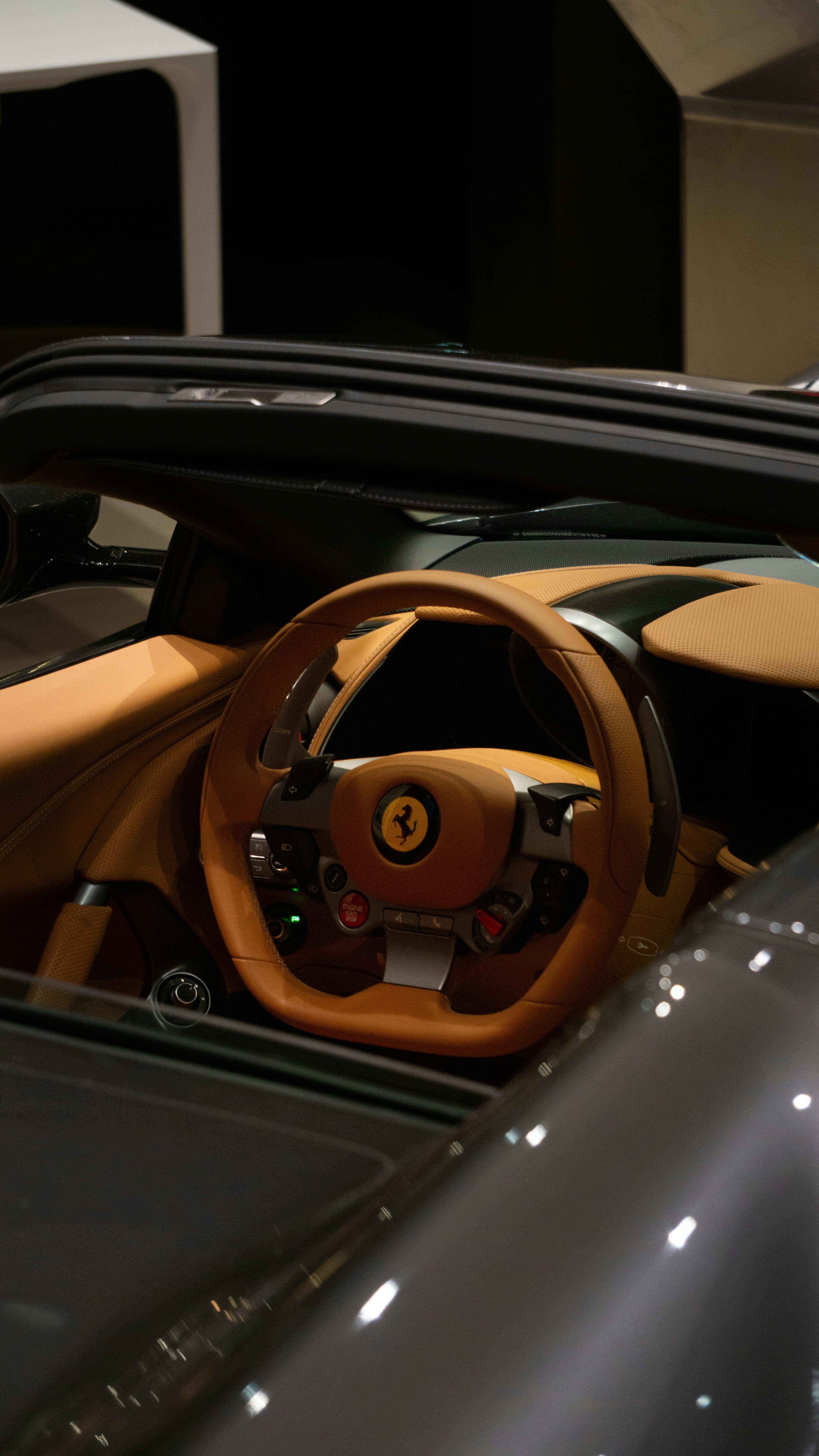 Open Cockpit: Ferrari Leather and Carbon Fiber Bullseye