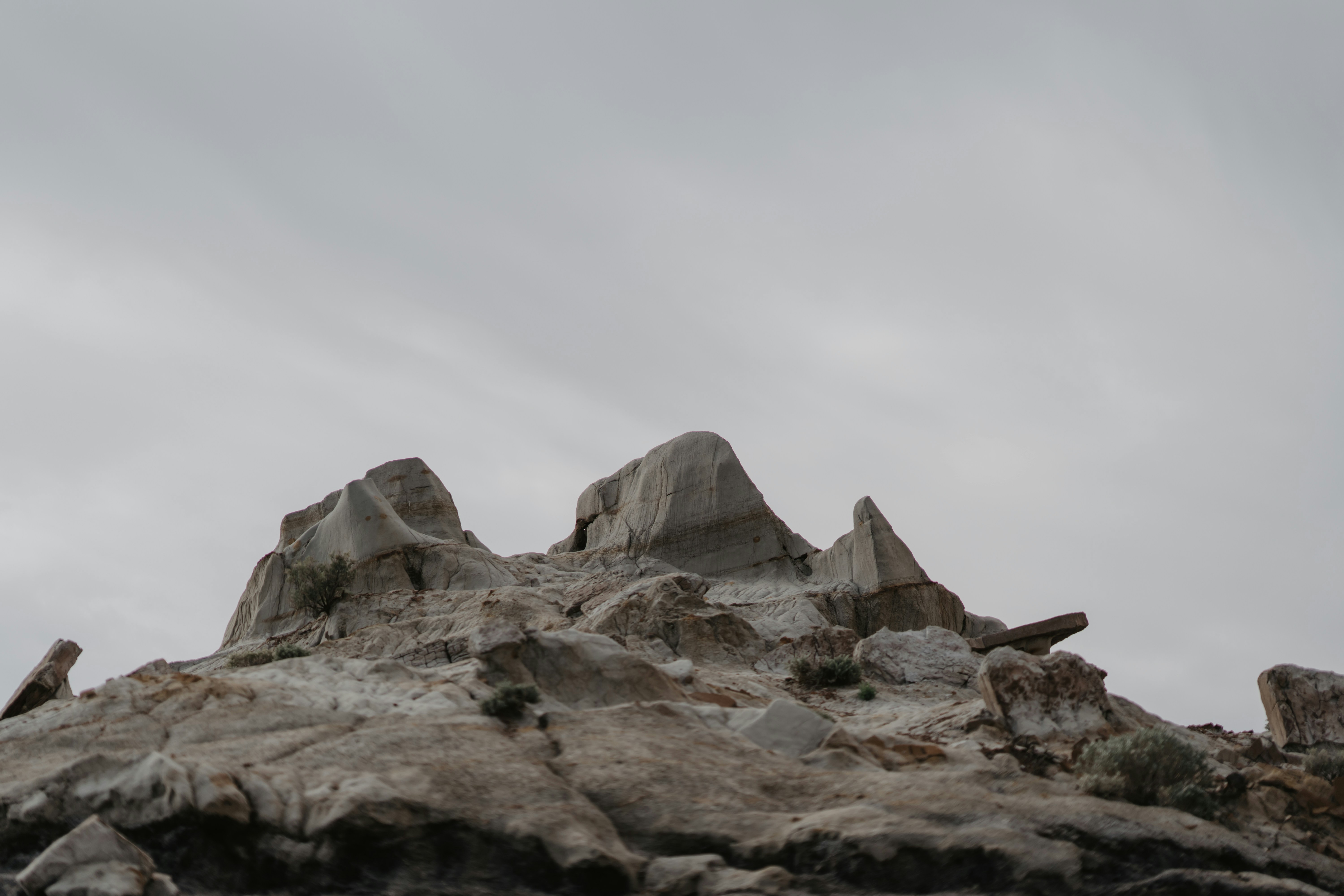 Roofline of Weathered Peaks: Desert Ridge Eroded by Time